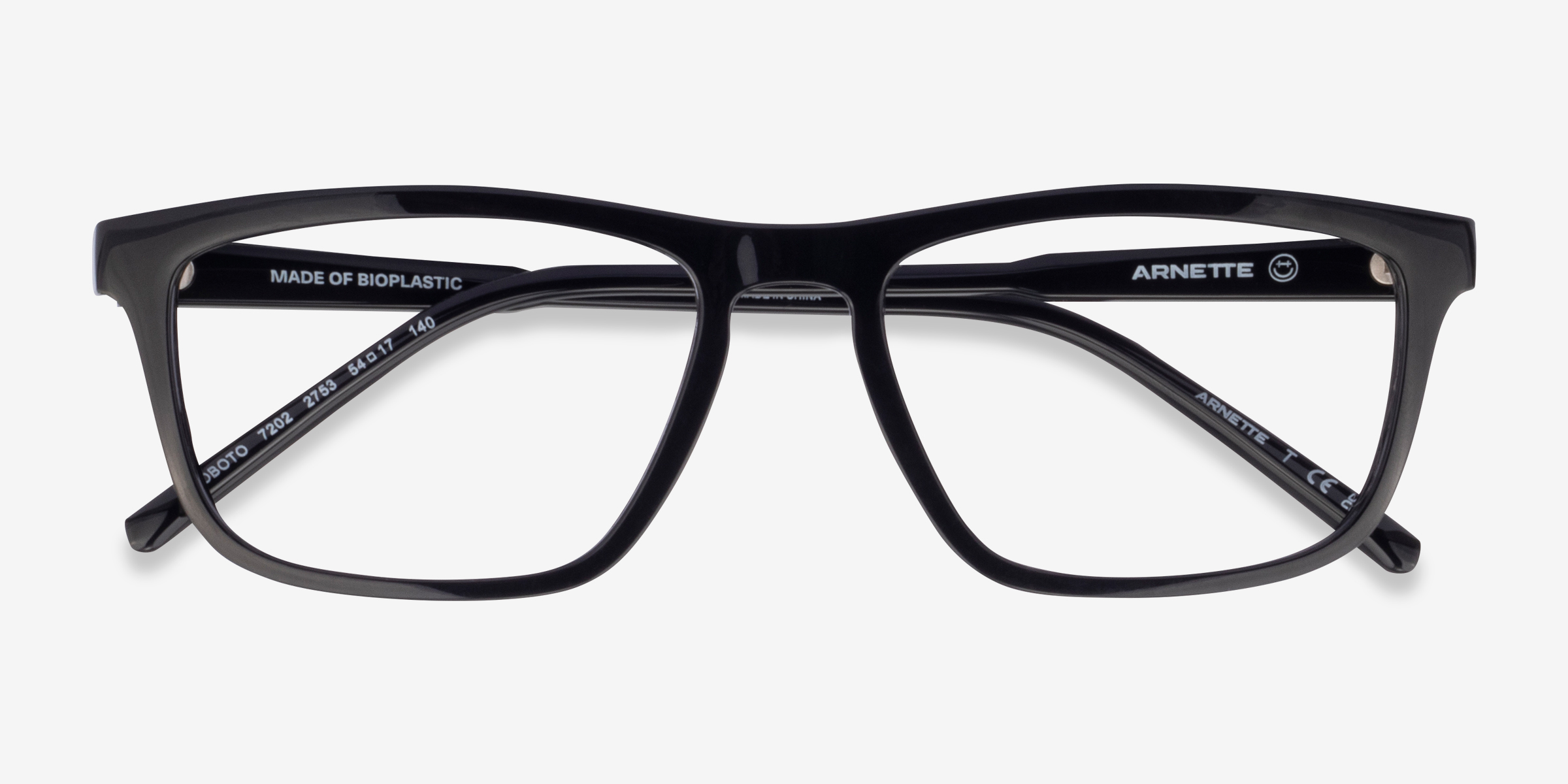 ARNETTE Roboto - Rectangle Black Frame Eyeglasses | Eyebuydirect