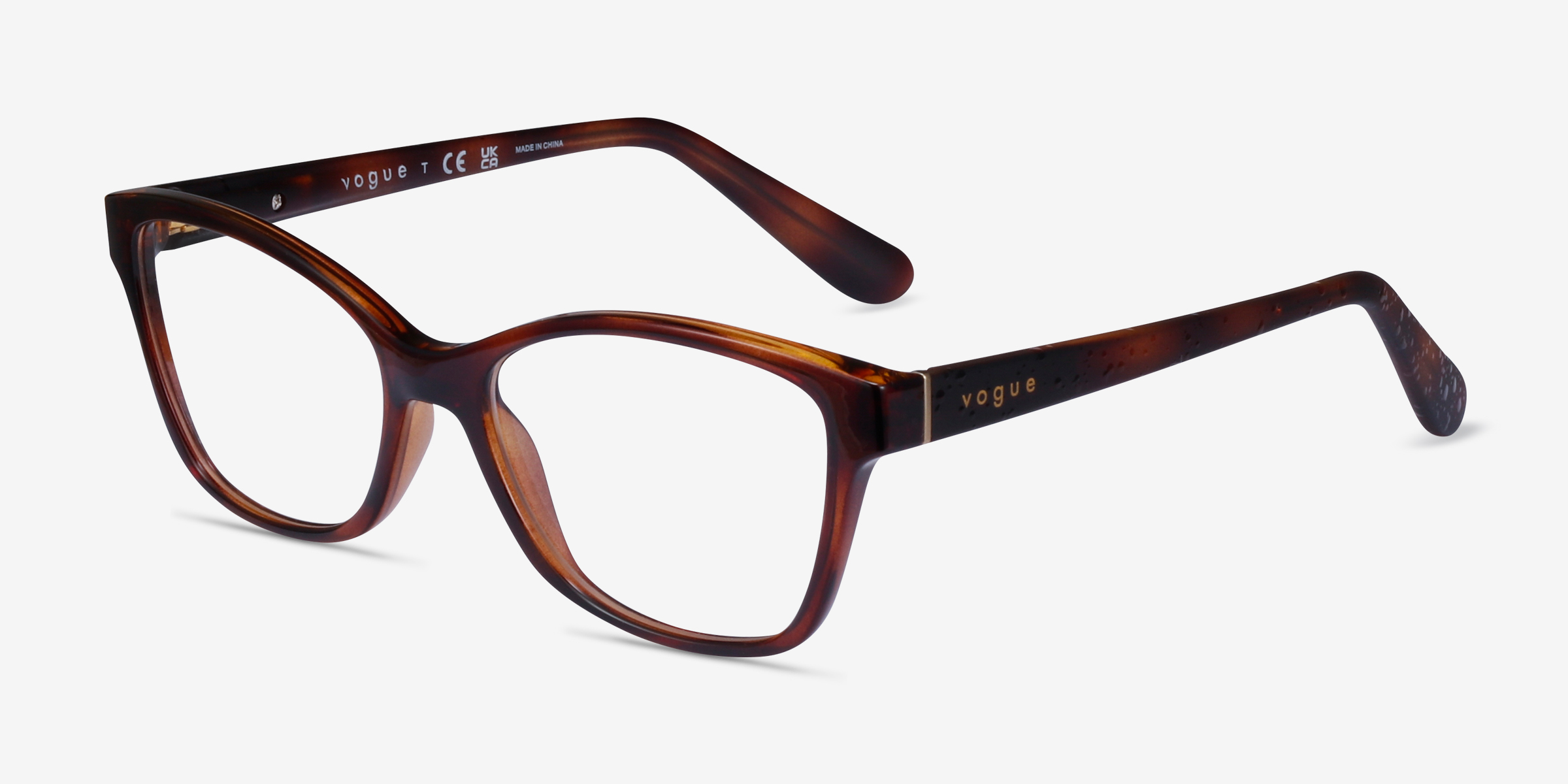 Vogue Eyewear VO2998 - Cat Eye Dark Havana Frame Glasses For Women ...