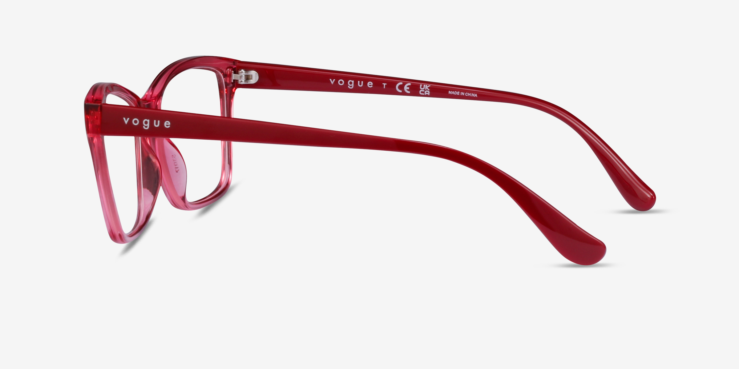 Vogue Eyewear VO5420 - Rectangle Transparent Cherry Frame Glasses For ...