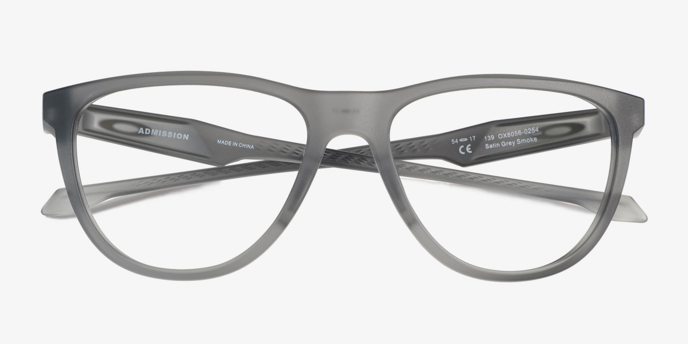 Oakley Admission - Oval Satin Gray Smoke Frame Eyeglasses ...