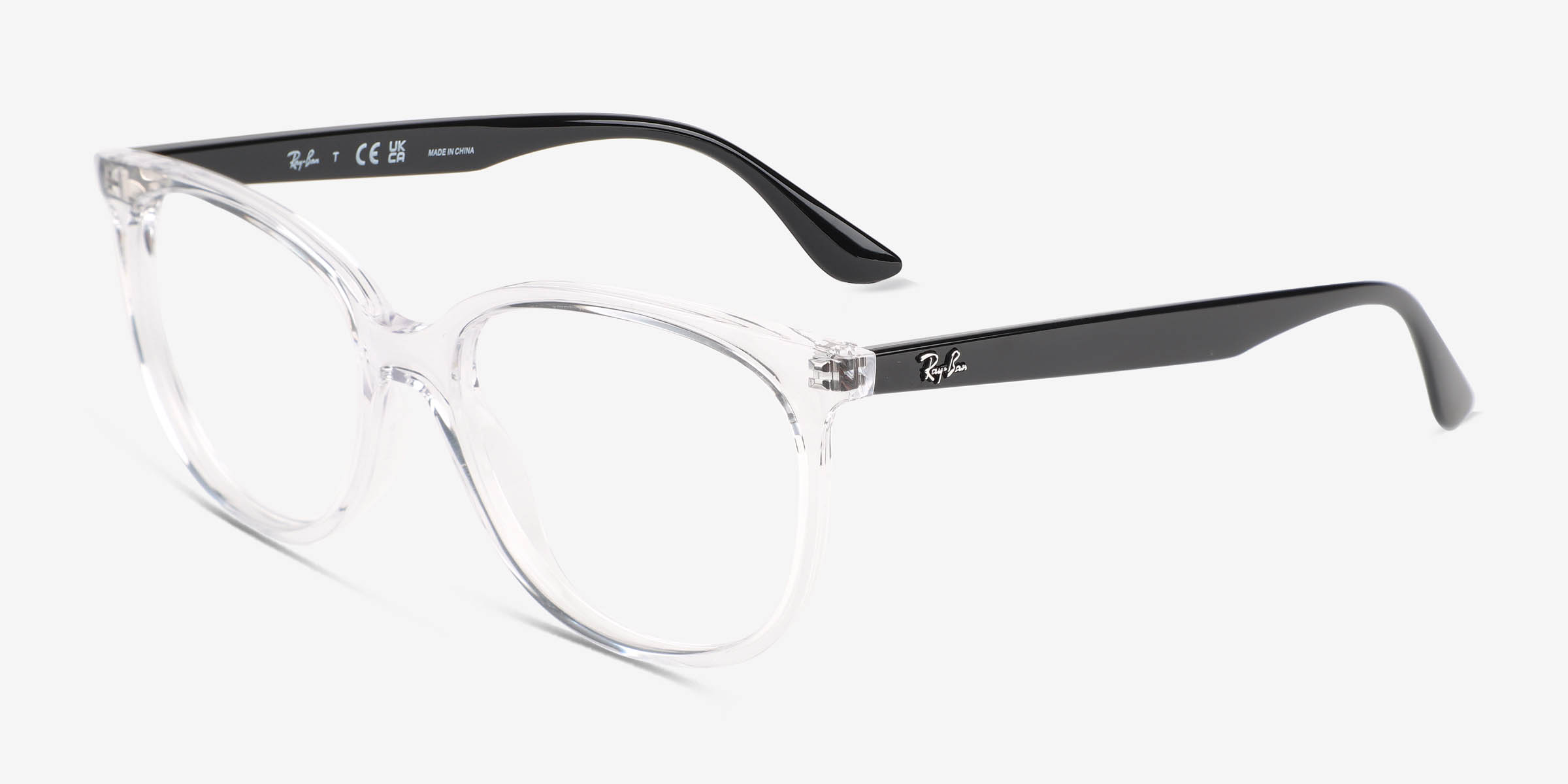 Ray-Ban RB4378V - Round Transparent Frame Eyeglasses | Eyebuydirect Canada