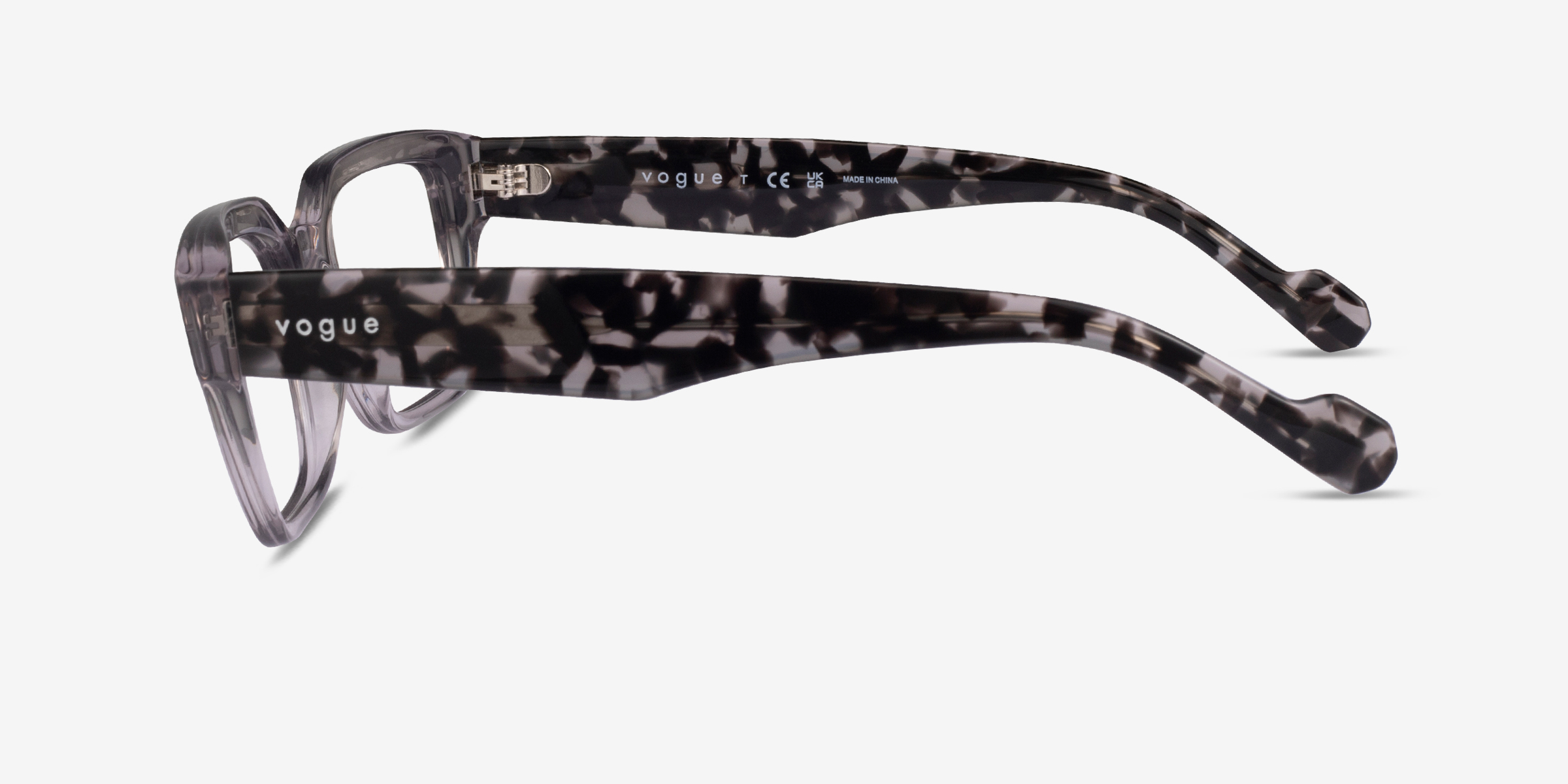 Vogue Eyewear VO5491 - Rectangle Transparent Gray Frame Eyeglasses ...