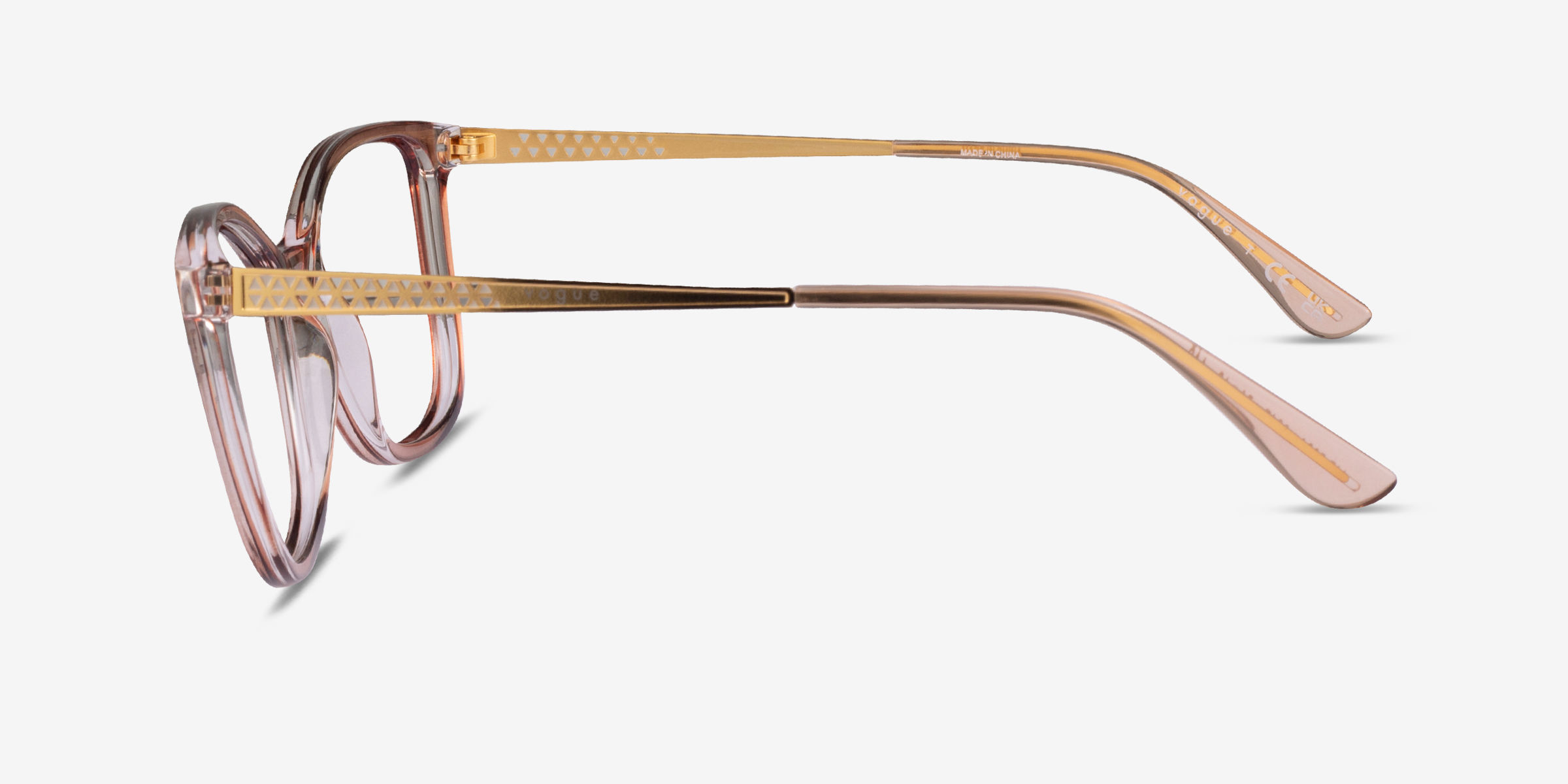 Vogue Eyewear VO5334 - Cat Eye Pink Transparent Frame Glasses For Women ...