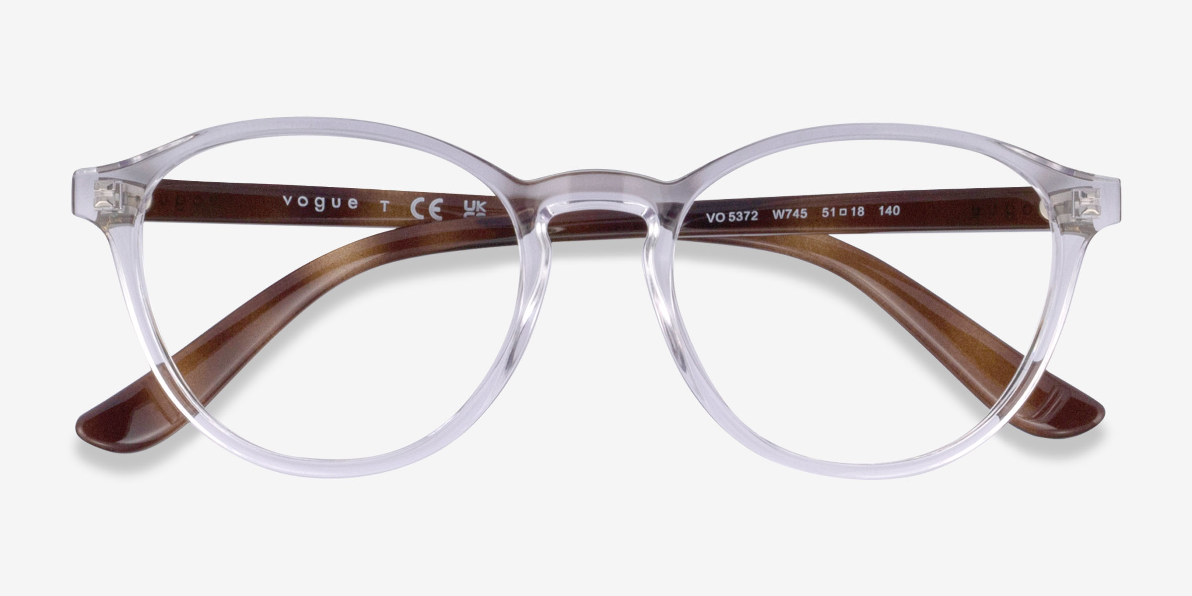 Vogue Eyewear VO5372 - Round Clear Frame Eyeglasses | Eyebuydirect Canada