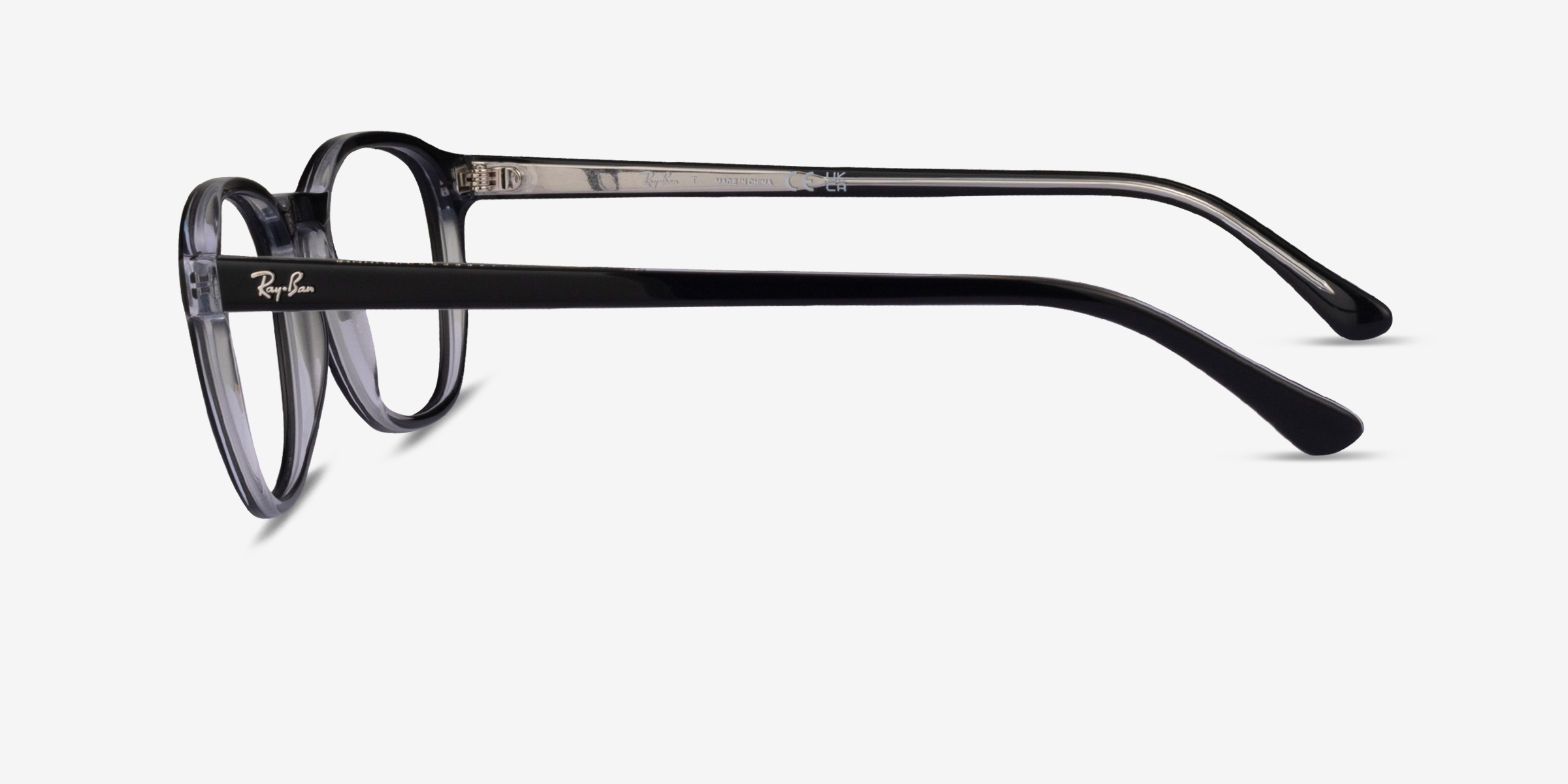 Ray-Ban RB5417 - Round Transparent Black Frame Eyeglasses | Eyebuydirect