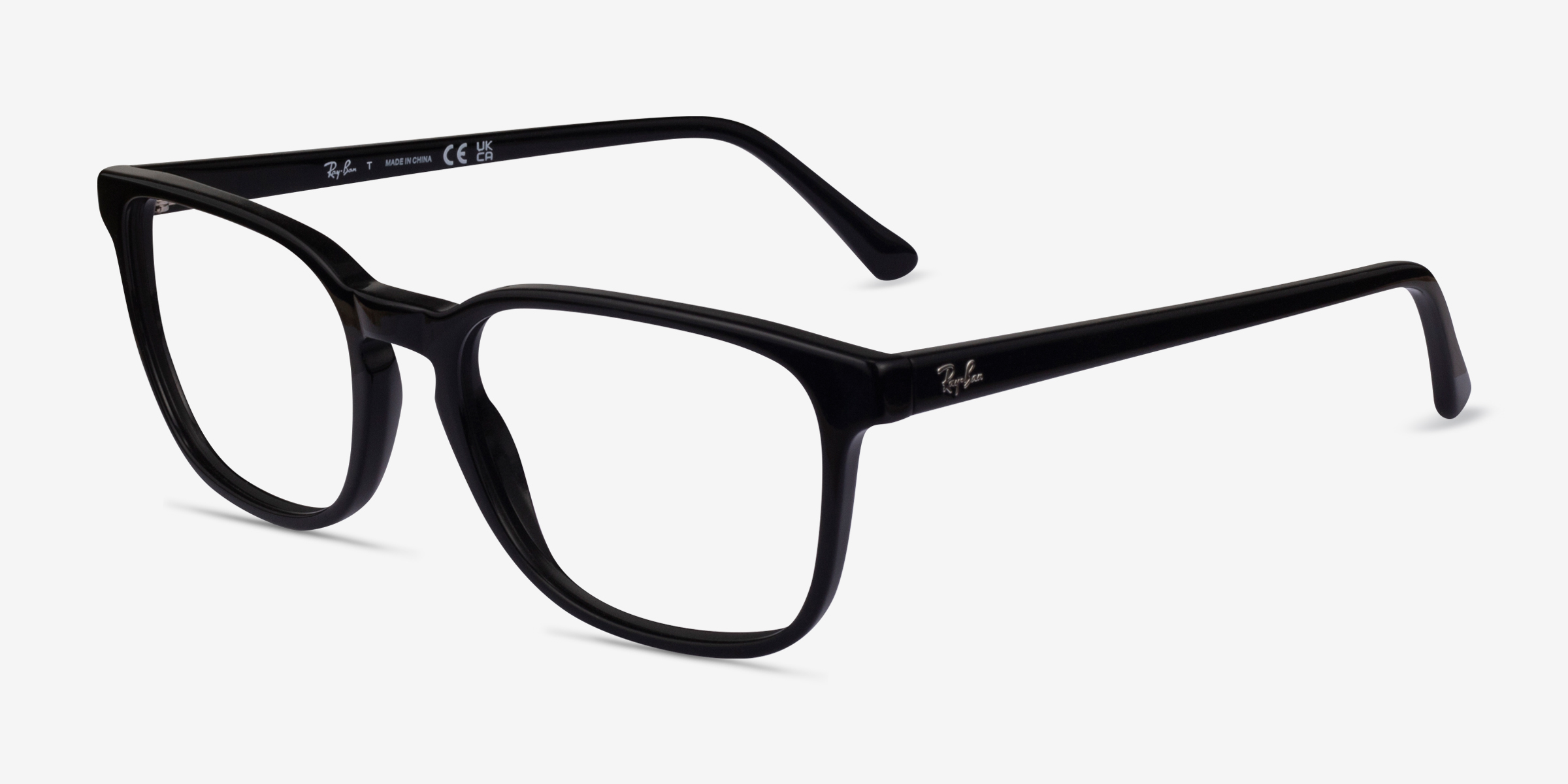 Ray Ban Rb5418 Rectangle Black Frame Eyeglasses Eyebuydirect