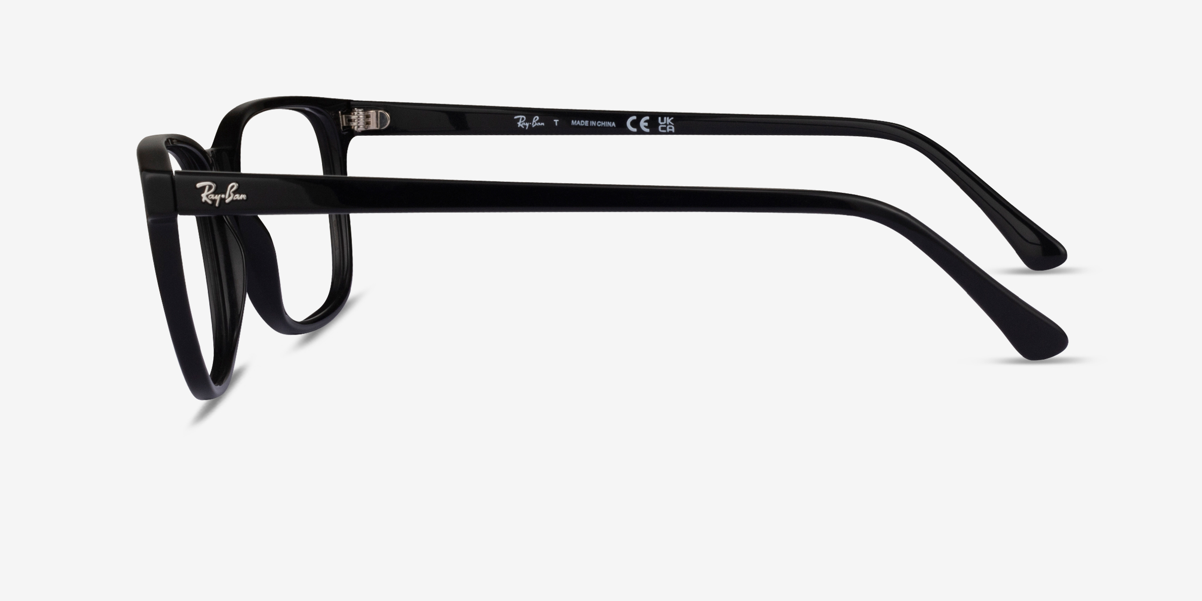 Ray-Ban RB5418 - Rectangle Black Frame Eyeglasses | Eyebuydirect