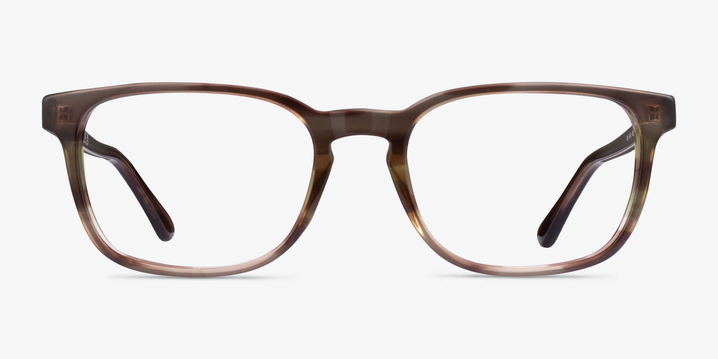 Ray-Ban RB5418 - Rectangle Striped Brown Frame Eyeglasses | Eyebuydirect