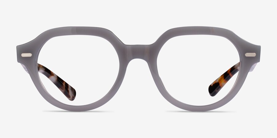 Ray-Ban RB7214 Gina - Round Gray Frame Eyeglasses | Eyebuydirect