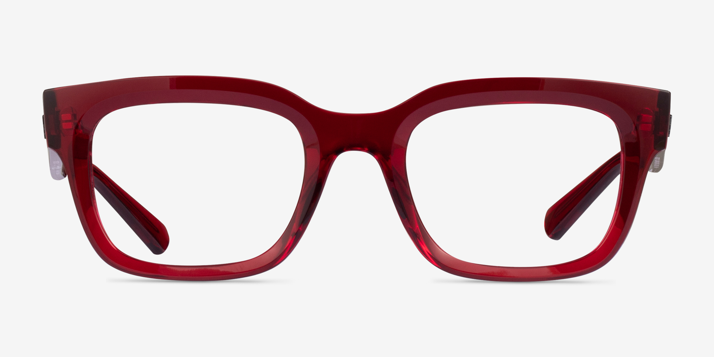 Ray-Ban RB7217 Chad - Rectangle Transparent Red Frame Eyeglasses ...