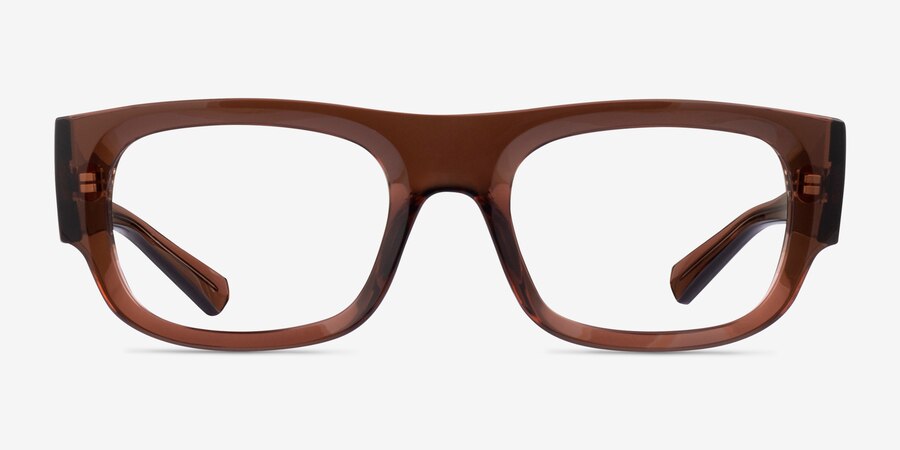Ray-Ban RB7218 Kristin - Rectangle Transparent Brown Frame Eyeglasses ...