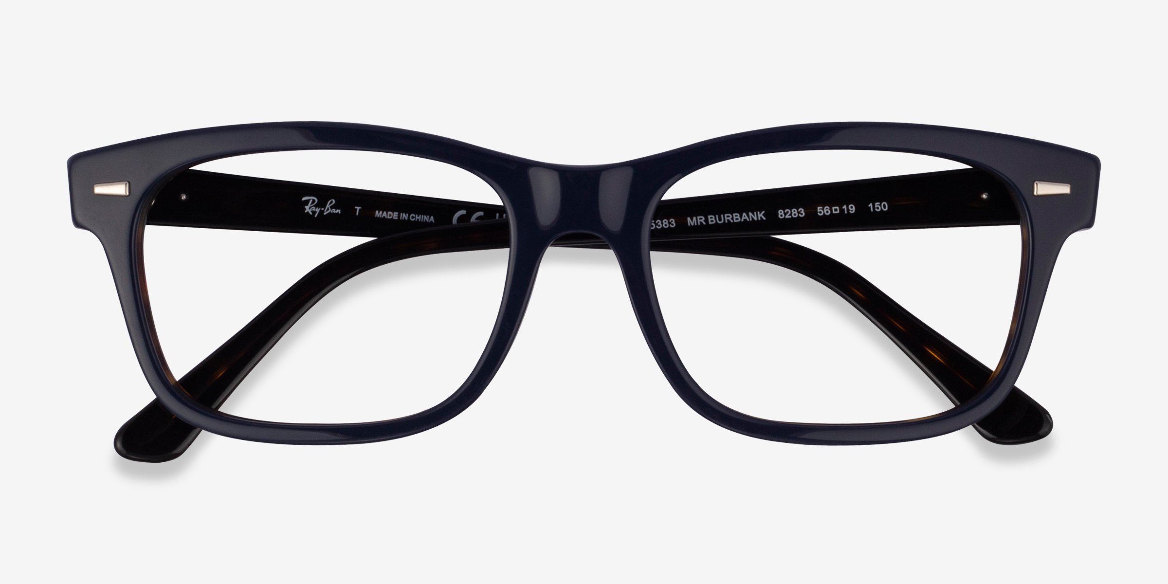 Ray-Ban RB5383 - Wayfarer Blue Tortoise Frame Eyeglasses | Eyebuydirect ...