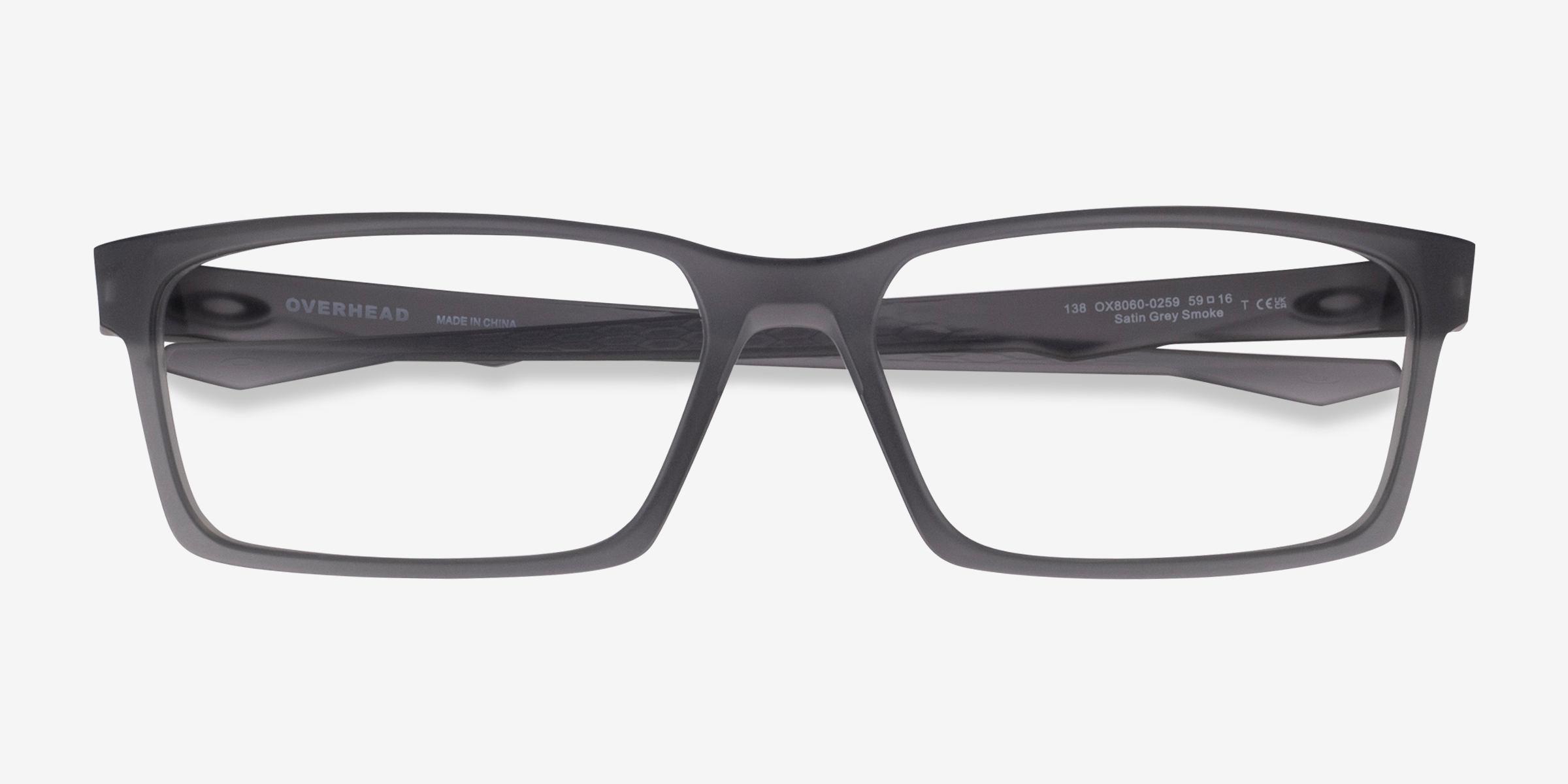Oakley Overhead - Rectangle Satin Gray Frame Glasses For Men | Eyebuydirect