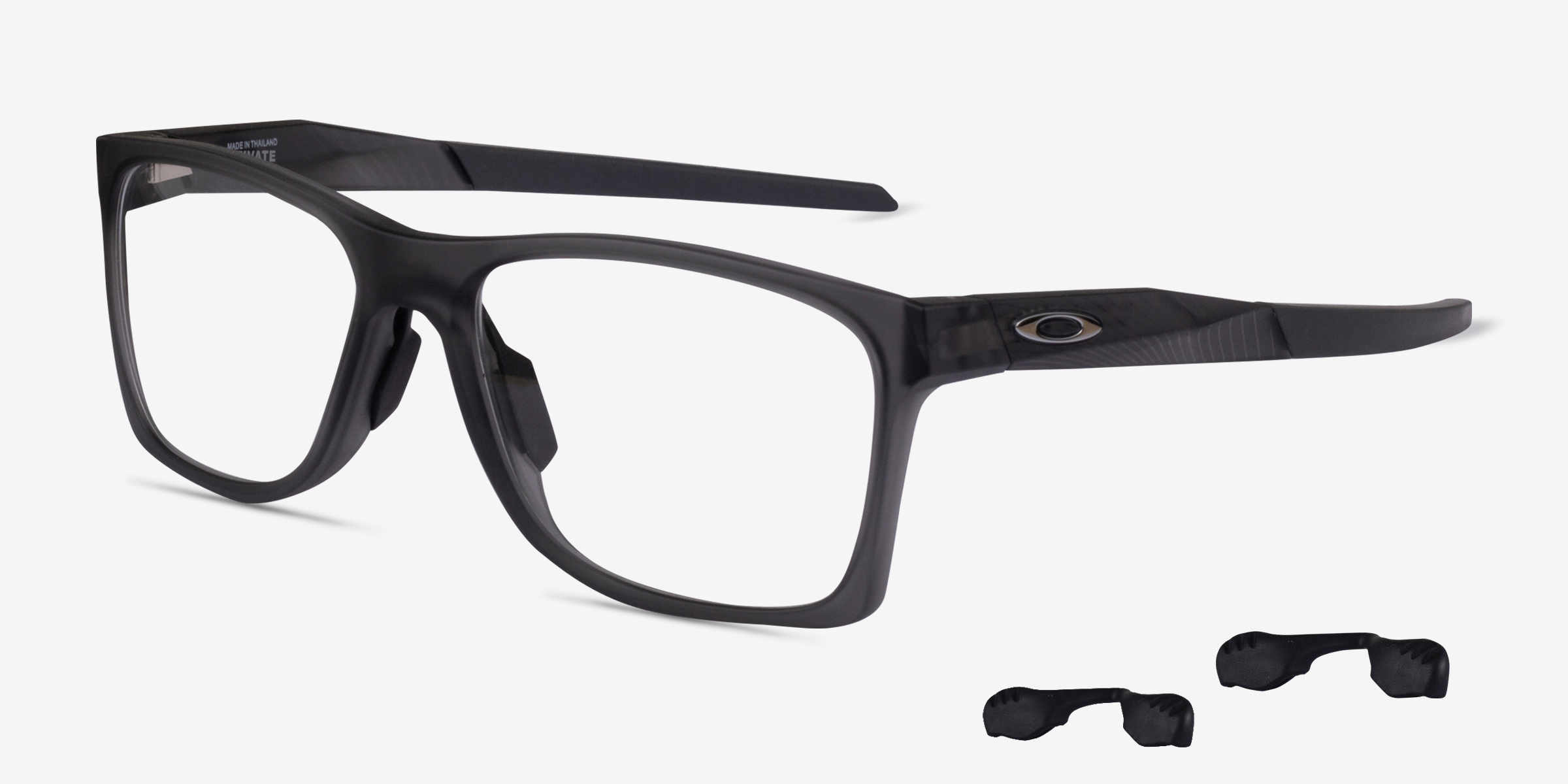 Oakley Activate - Square Satin Gray Smoke Frame Eyeglasses | Eyebuydirect