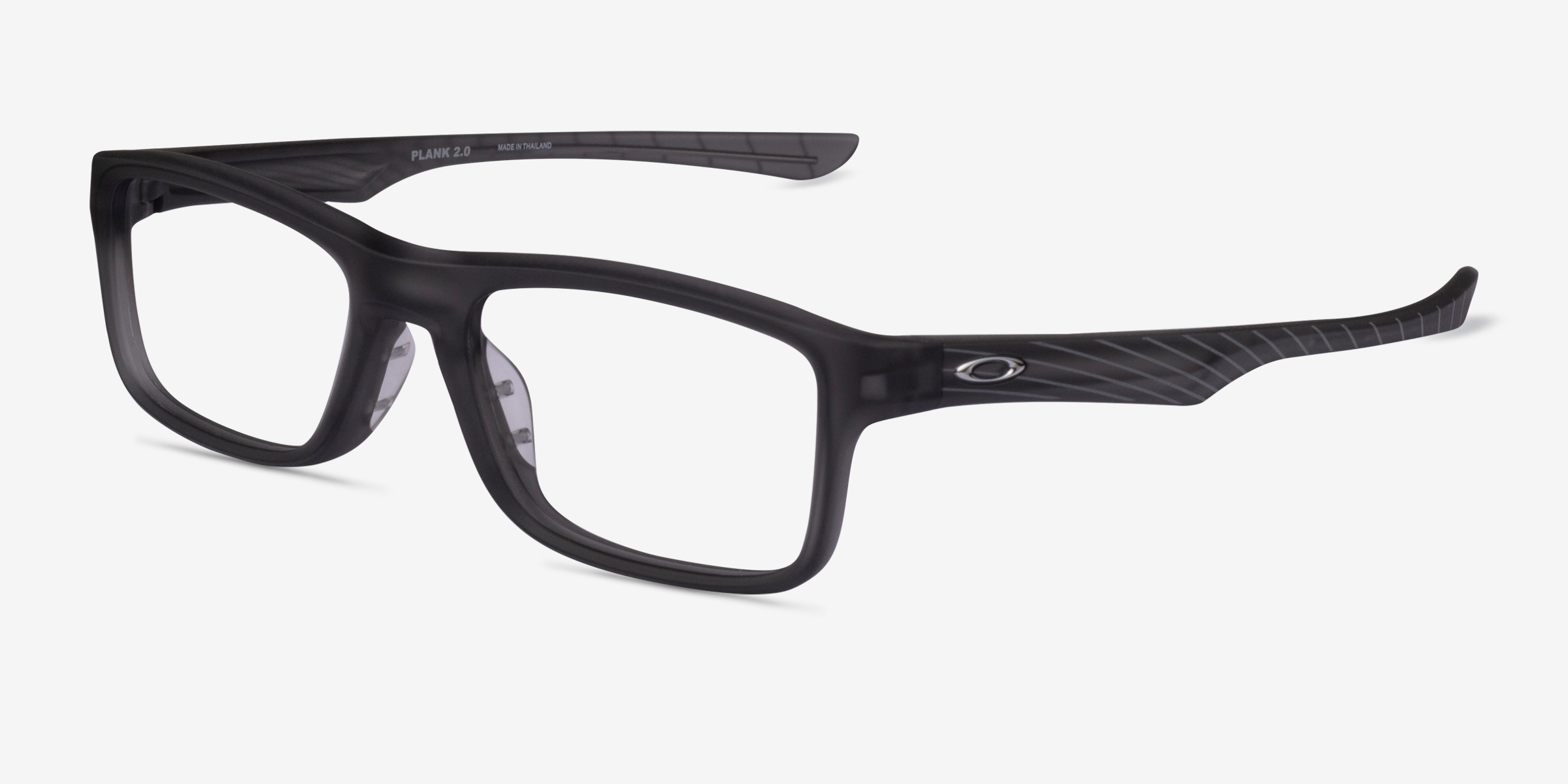 Oakley Plank 2.0 - Rectangle Satin Gray Frame Eyeglasses | Eyebuydirect