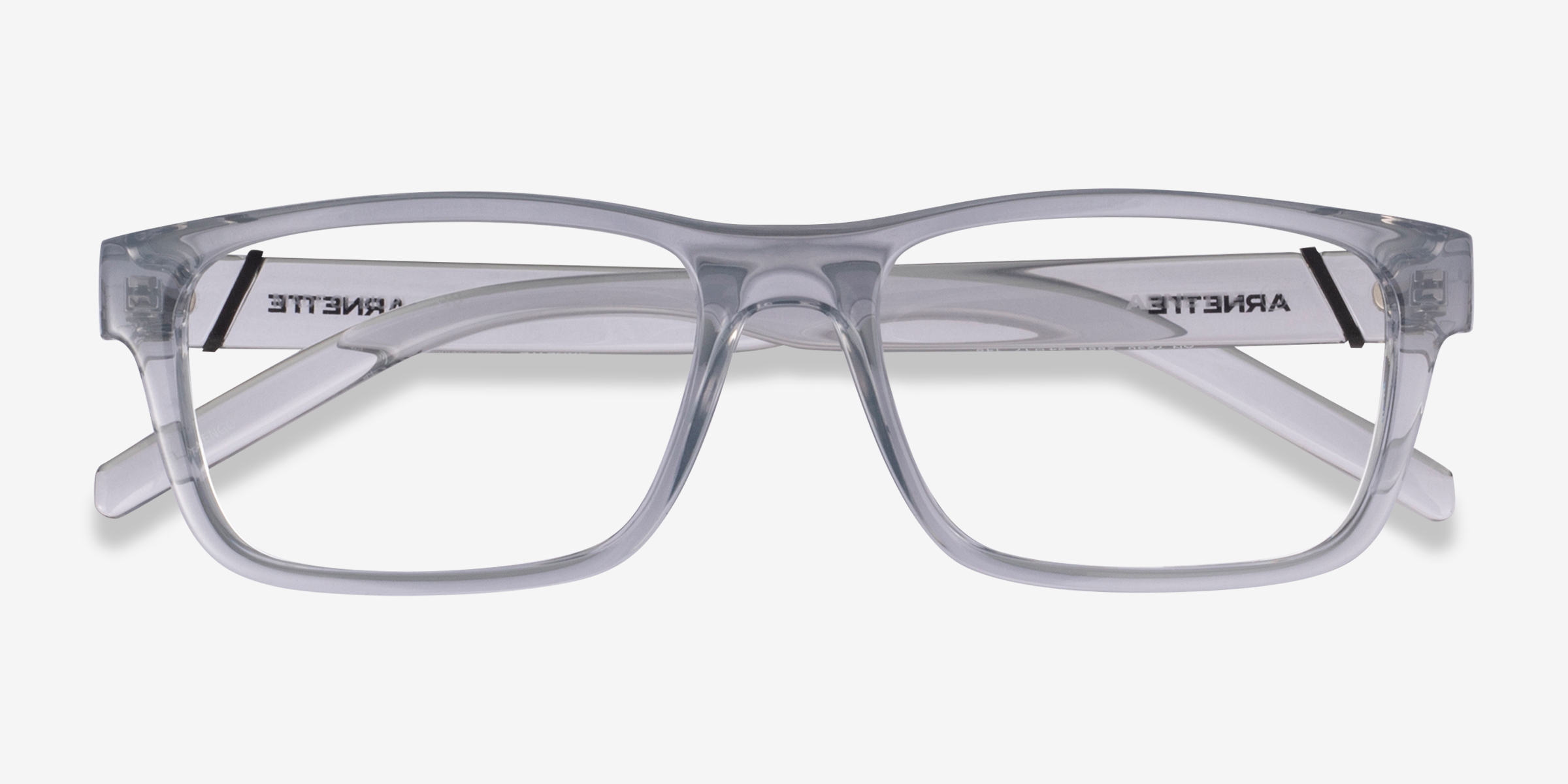 ARNETTE Flamengo - Rectangle Transparent Gray Frame Glasses For Men ...
