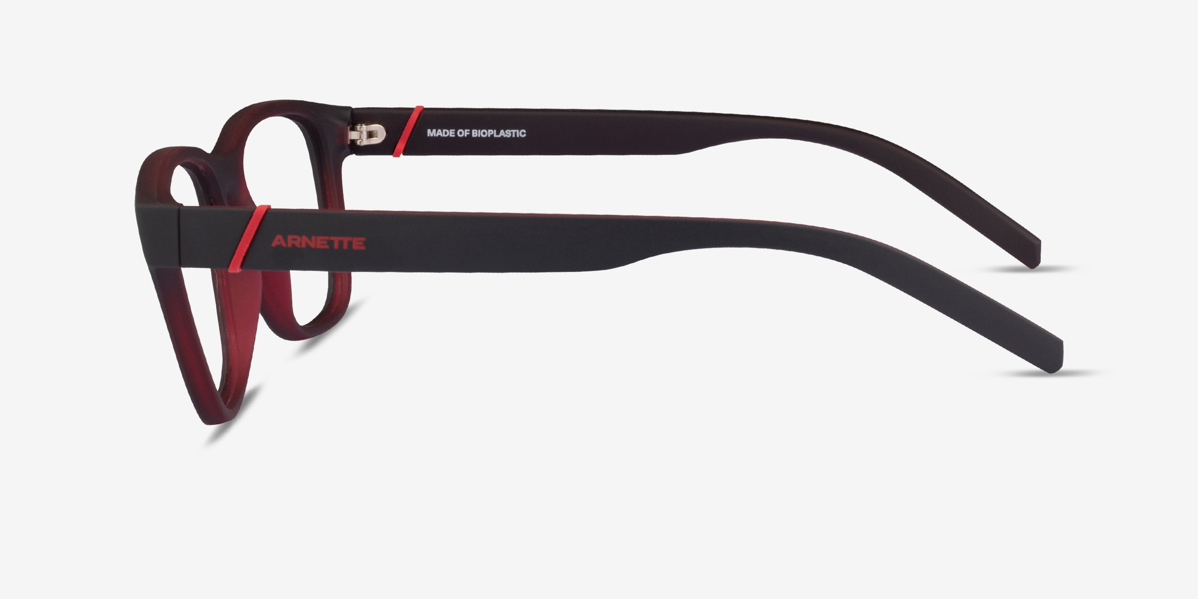 ARNETTE Telmo - Square Matte Gray Red Frame Eyeglasses | Eyebuydirect ...