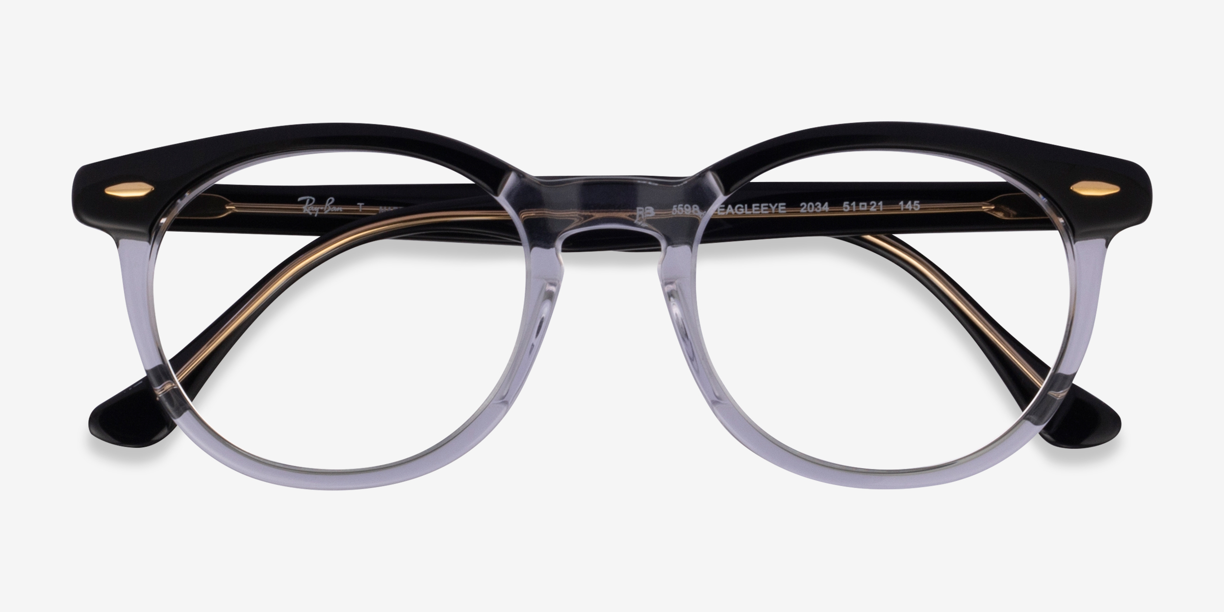 Ray-Ban RB5598 Eagleeye - Round Black Frame Eyeglasses | Eyebuydirect