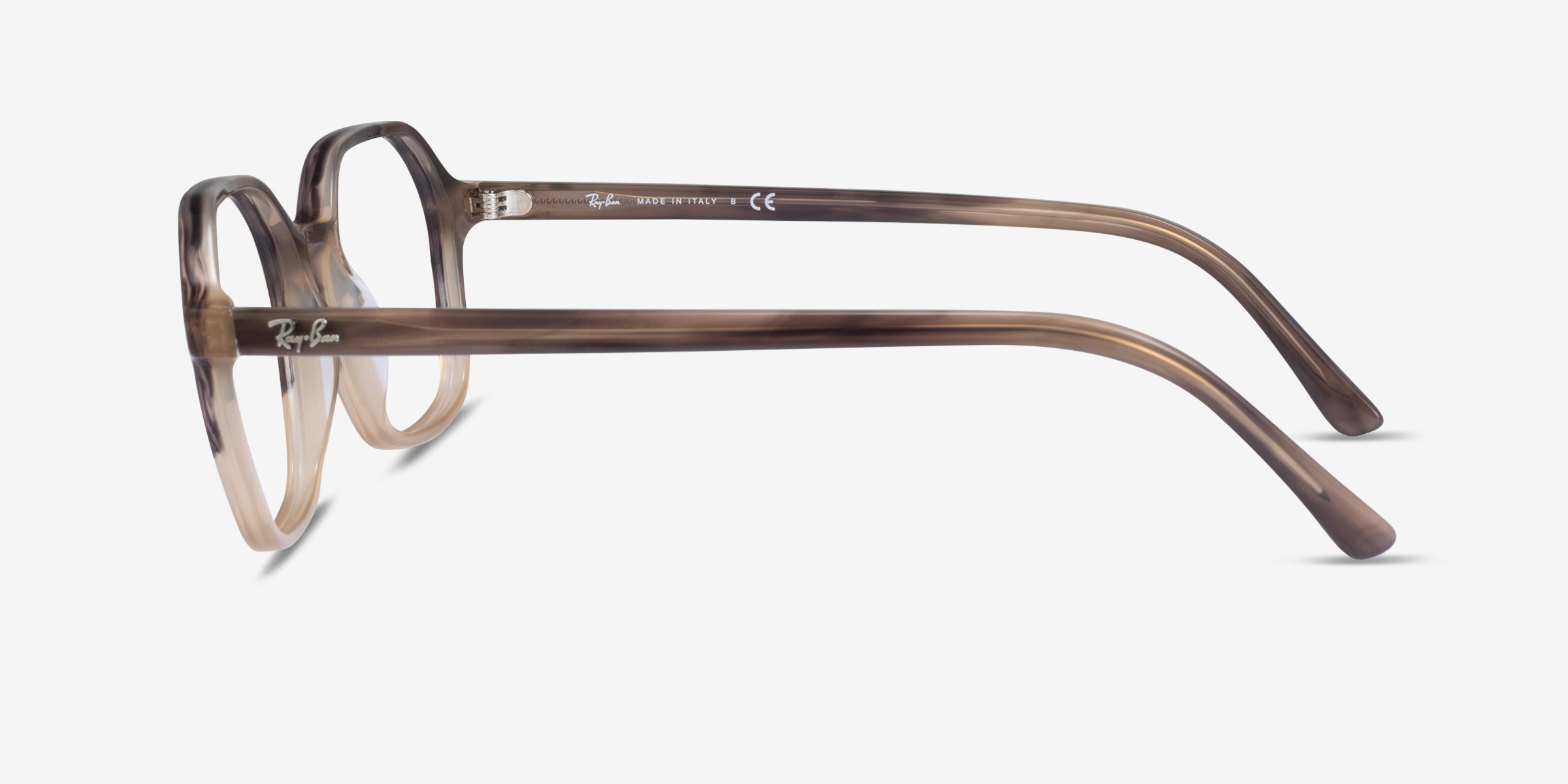 Ray-Ban RB5394 John - Square Gradient Brown Tortoise Frame Eyeglasses ...