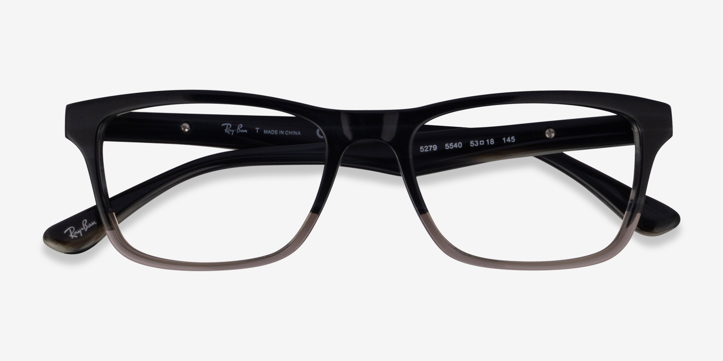 Ray-Ban RB5279 - Rectangle Gradient Gray Frame Eyeglasses | Eyebuydirect