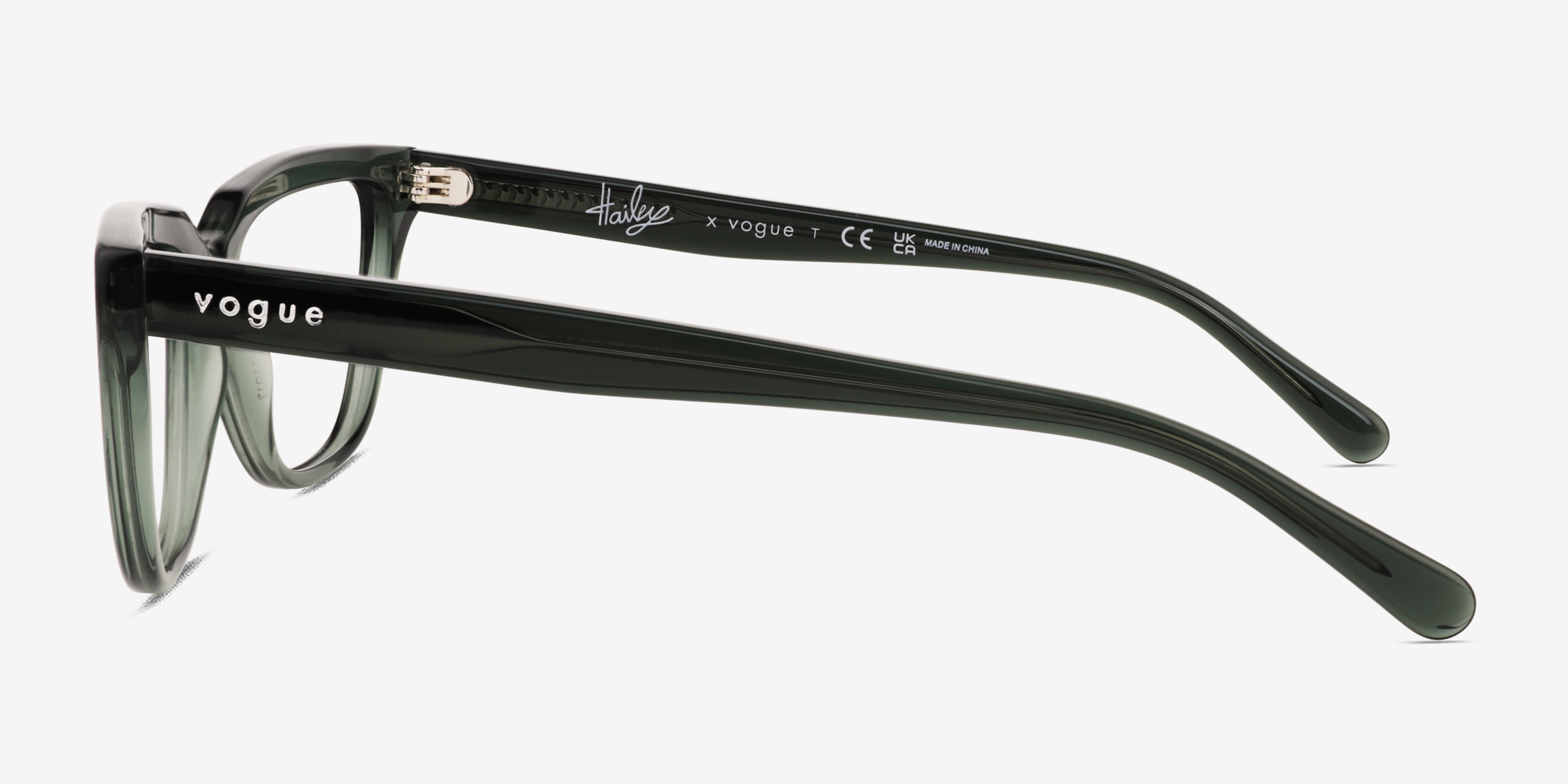 Vogue Eyewear VO5443 - Cat Eye Transparent Green Frame Eyeglasses ...