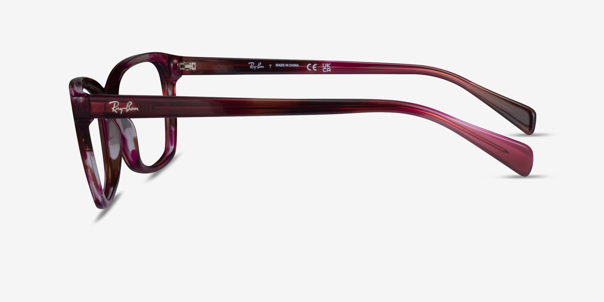 Ray-Ban RB5362 - Cat Eye Striped Violet Frame Glasses For Women ...