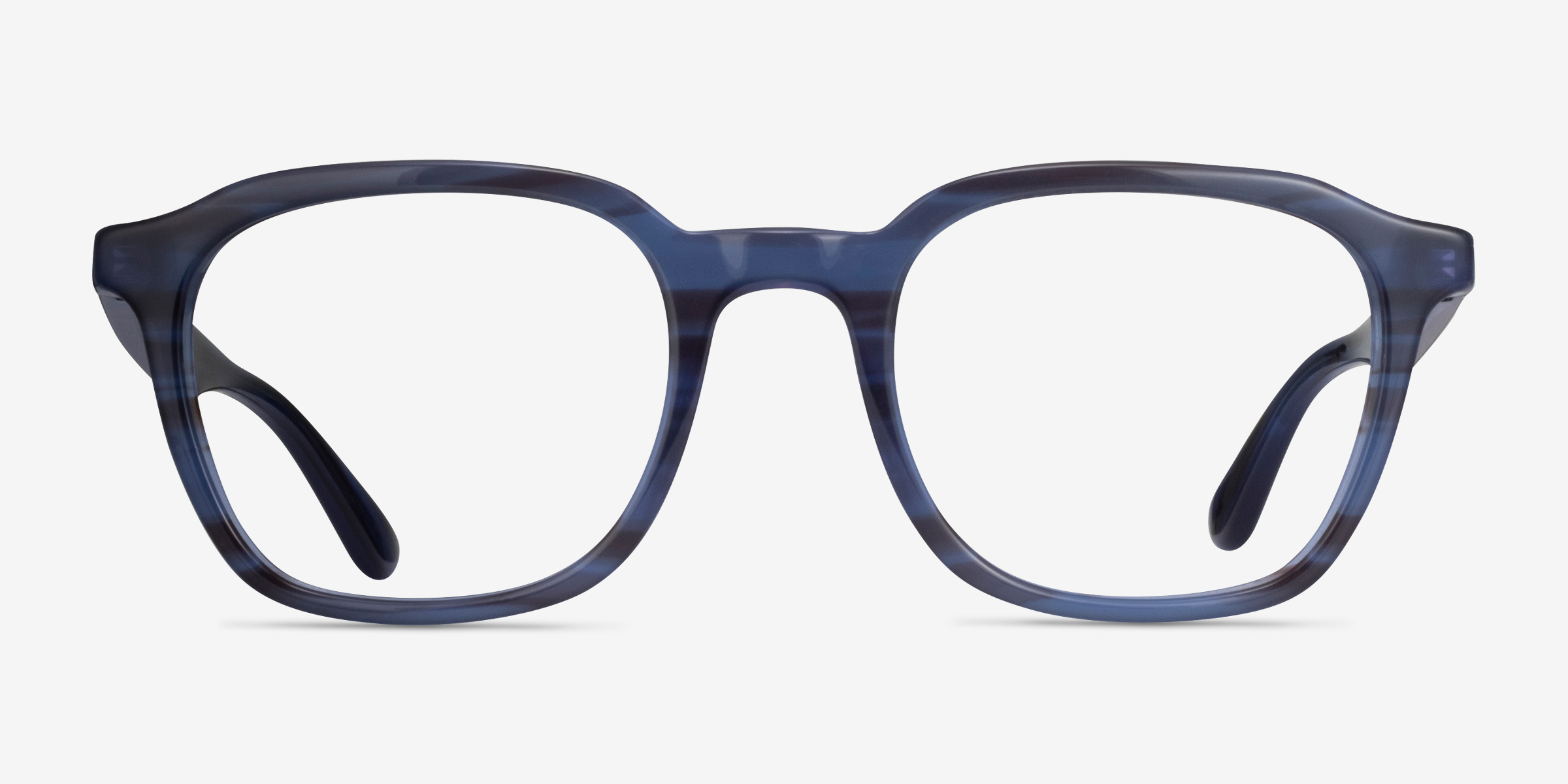 Ray-Ban RB5390 - Square Striped Blue Frame Eyeglasses | Eyebuydirect Canada