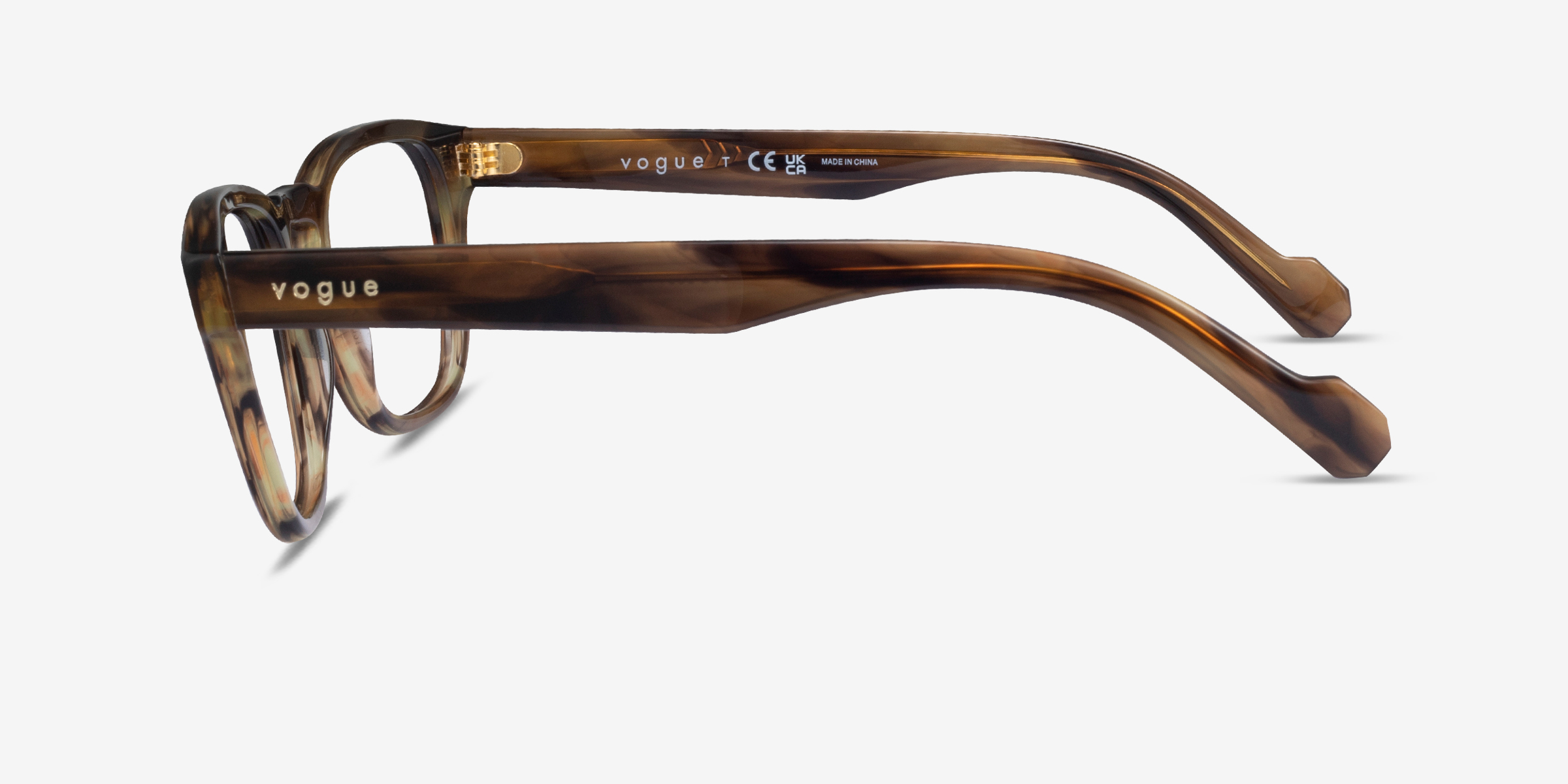 Vogue Eyewear VO5331 - Wayfarer Striped Light Tortoise Frame Eyeglasses | Eyebuydirect