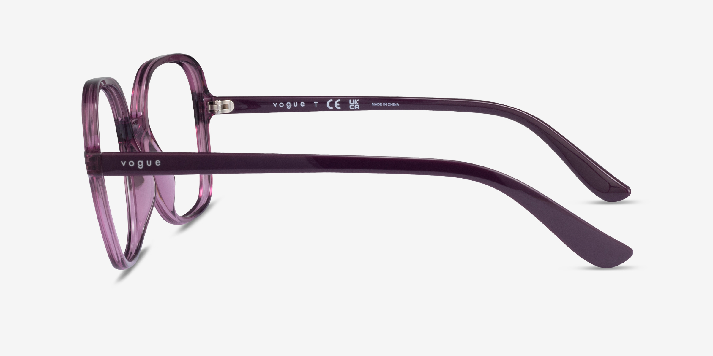 Vogue Eyewear VO5373 - Square Transparent Violet Frame Glasses For ...