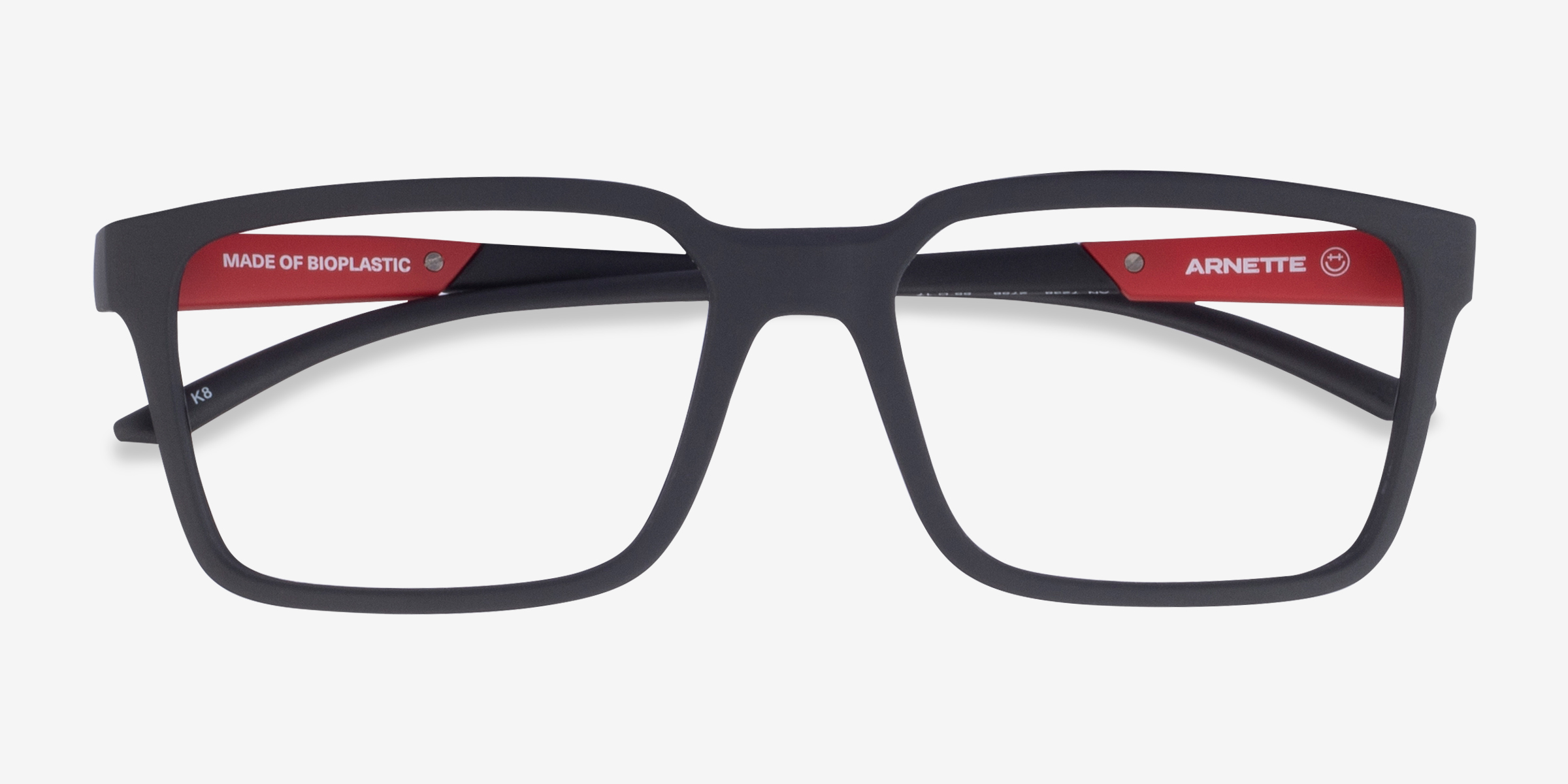 ARNETTE K8 - Square Matte Black Frame Eyeglasses | Eyebuydirect