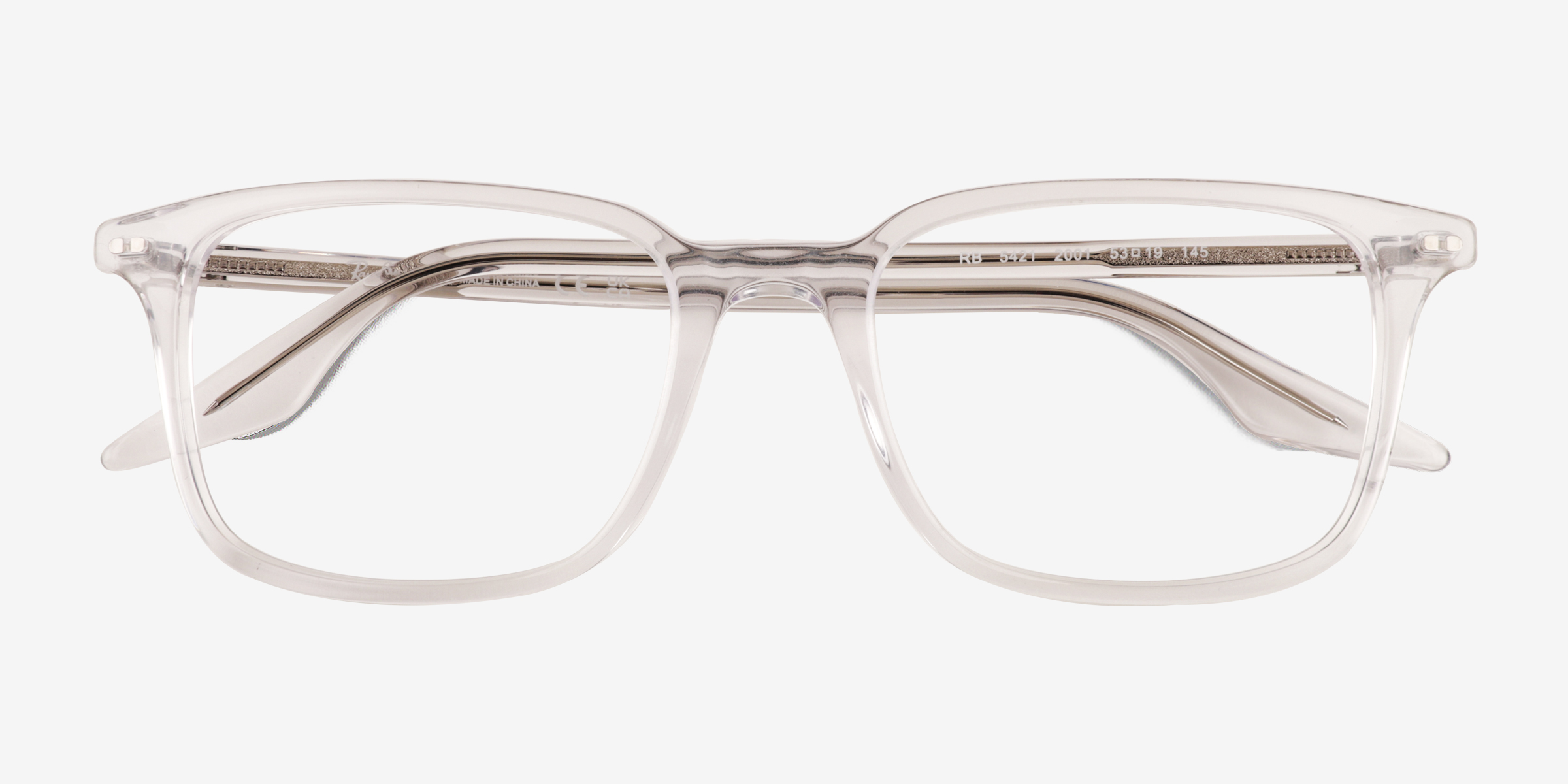 Ray-Ban RB5421 - Rectangle Clear Frame Eyeglasses | Eyebuydirect Canada