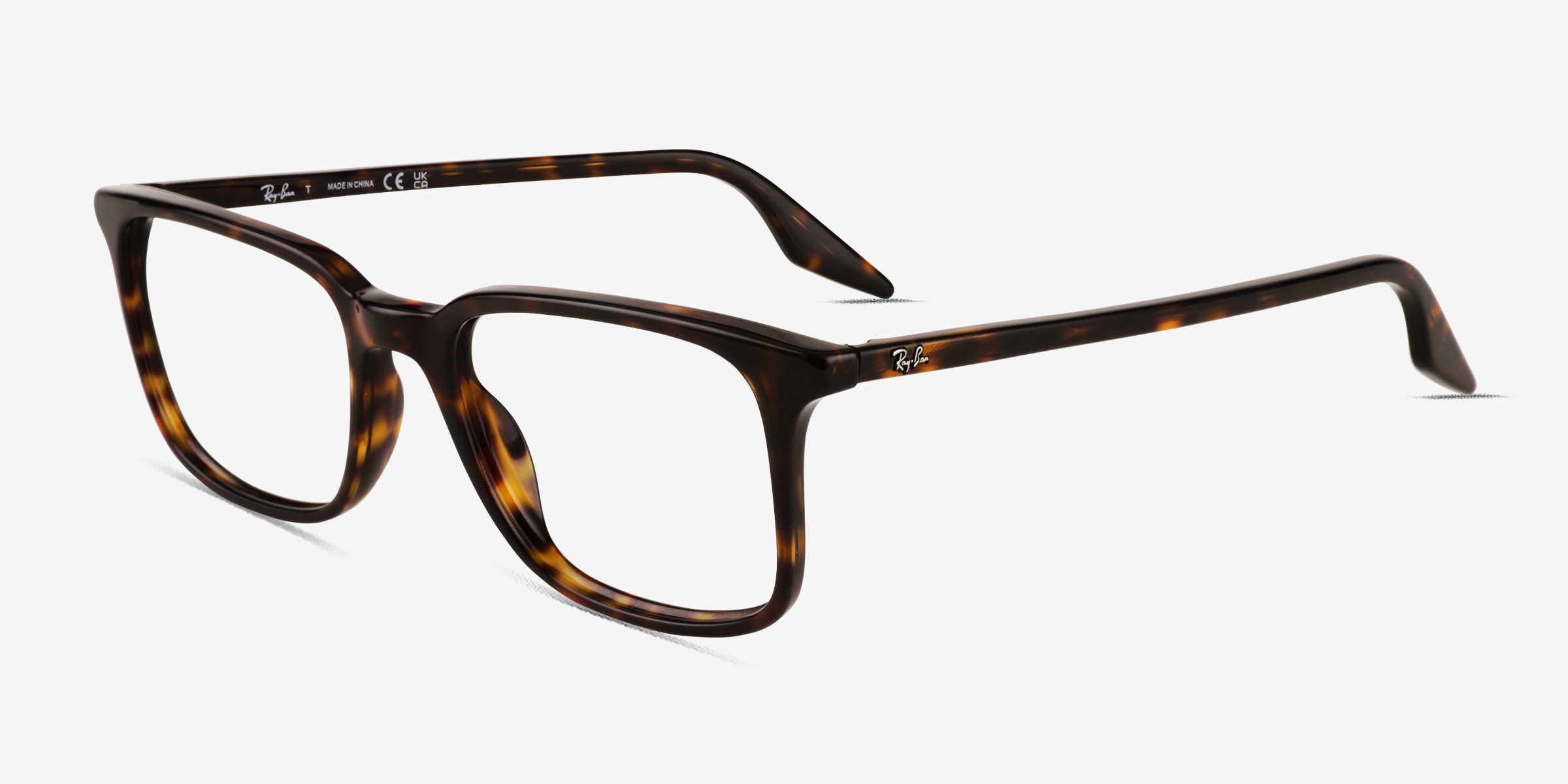 Ray-Ban RB5421 - Rectangle Tortoise Frame Eyeglasses | Eyebuydirect