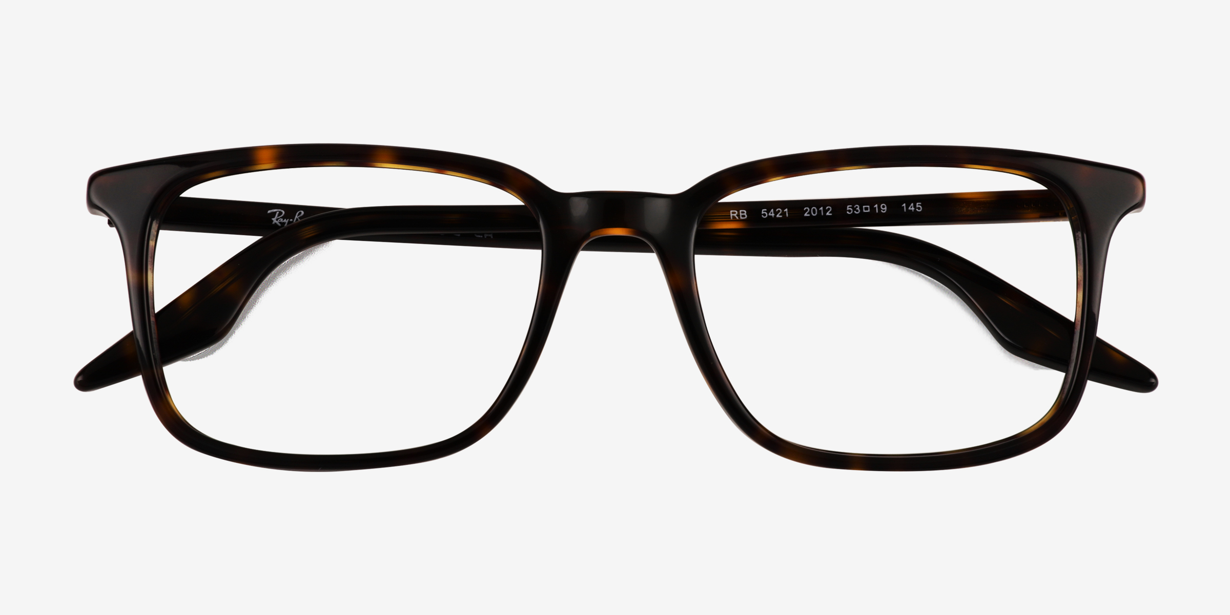 Ray-Ban RB5421 - Rectangle Tortoise Frame Eyeglasses | Eyebuydirect