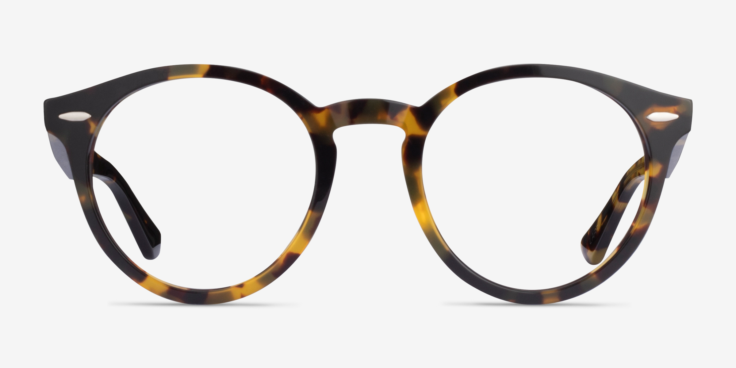 Ray-Ban RB7680V Larry - Round Yellow Tortoise Frame Eyeglasses ...