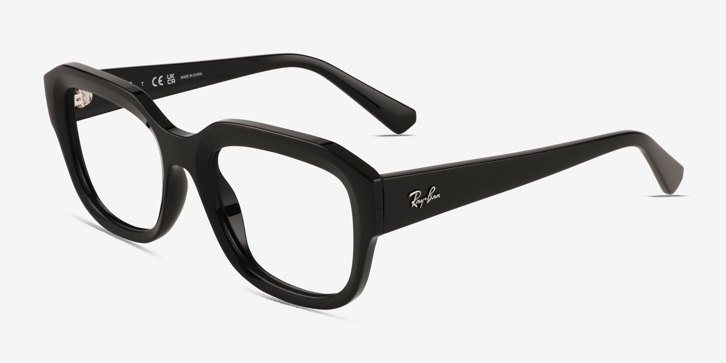 Ray-Ban RB7225 Leonid - Square Black Frame Eyeglasses | Eyebuydirect