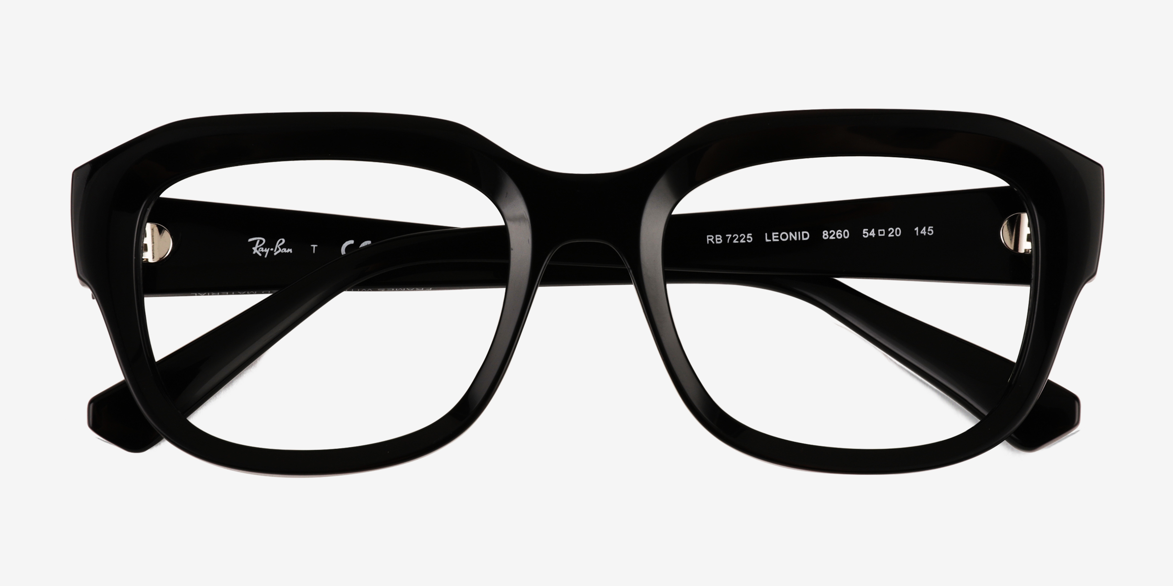 Ray-Ban RB7225 Leonid - Square Black Frame Eyeglasses | Eyebuydirect