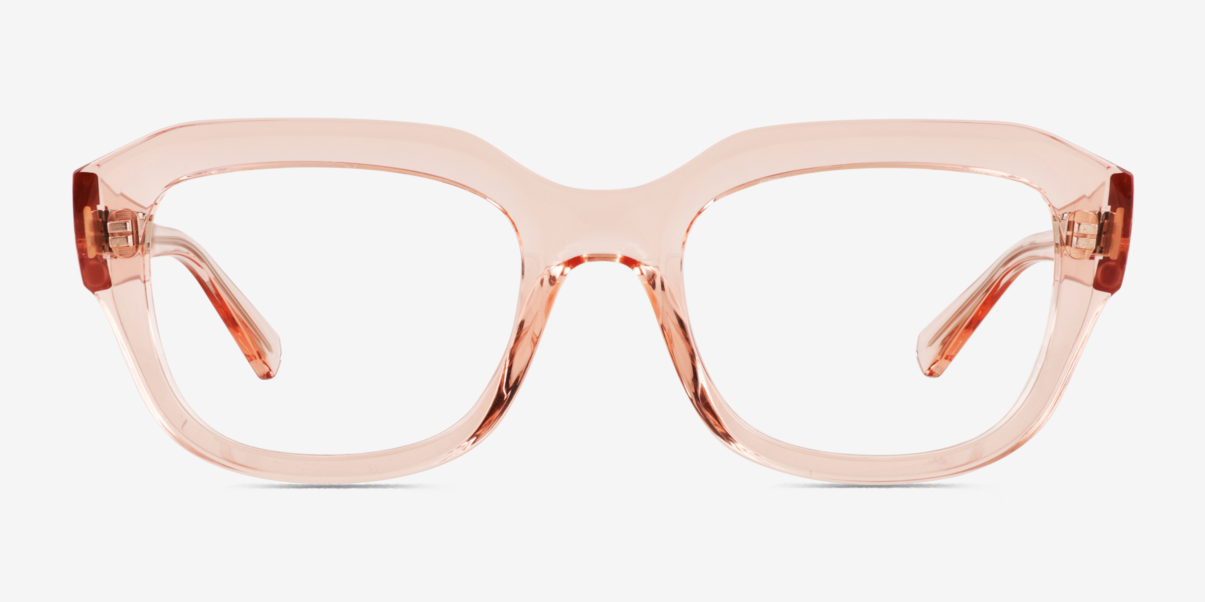 Ray-Ban RB7225 Leonid - Square Transparent Pink Frame Glasses For Women ...