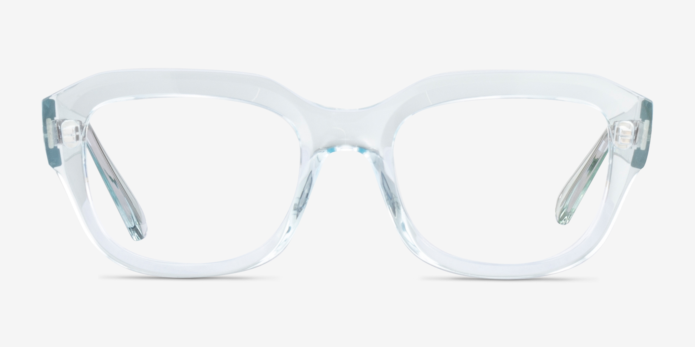 Ray-Ban RB7225 Leonid - Square Transparent Blue Frame Eyeglasses ...
