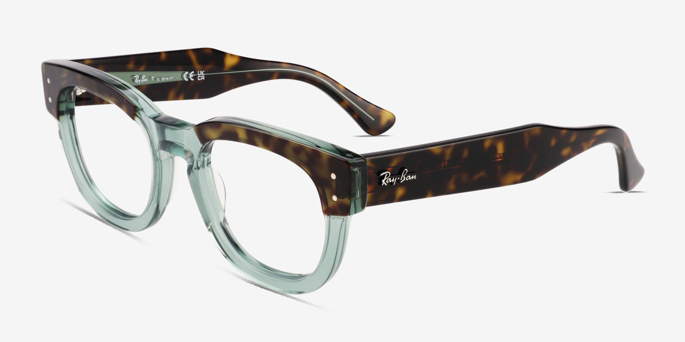 Ray-Ban RB0298V Mega Hawkeye - Tortoise Transparent Green Frame ...