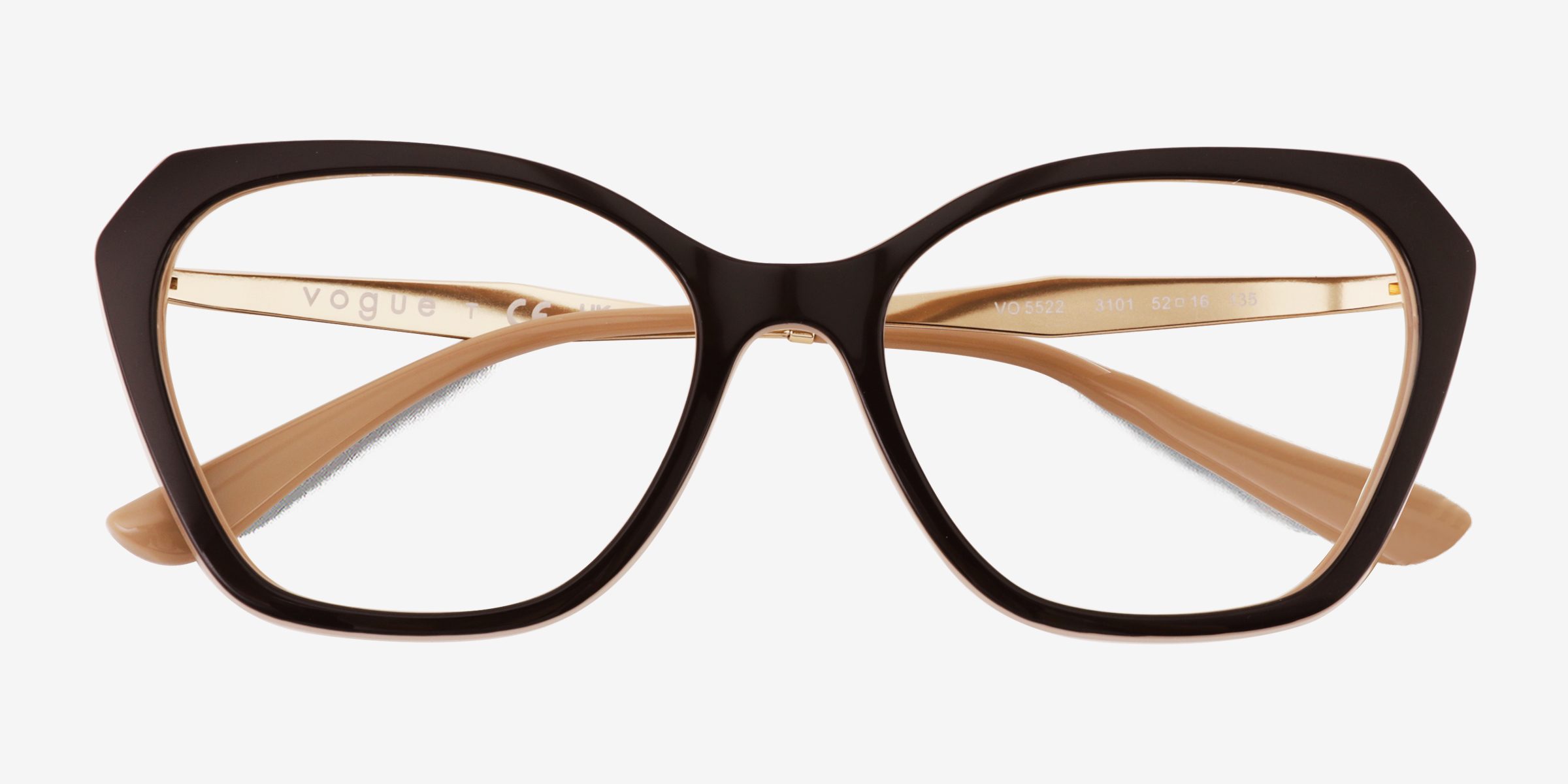 Vogue Eyewear VO5522 - Cat Eye Brown Frame Eyeglasses | Eyebuydirect