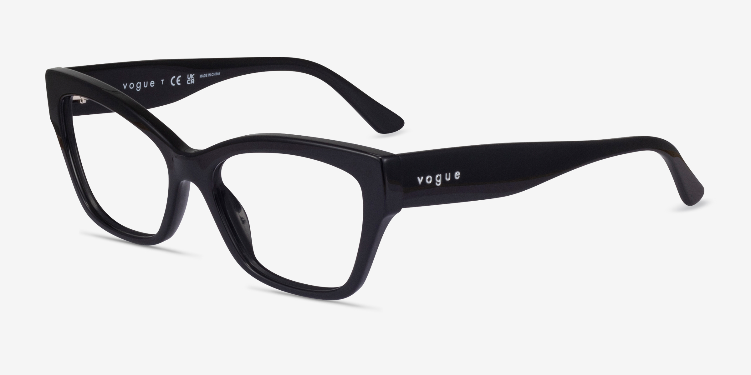 Vogue Eyewear VO5523 - Cat Eye Shiny Black Frame Eyeglasses | Eyebuydirect