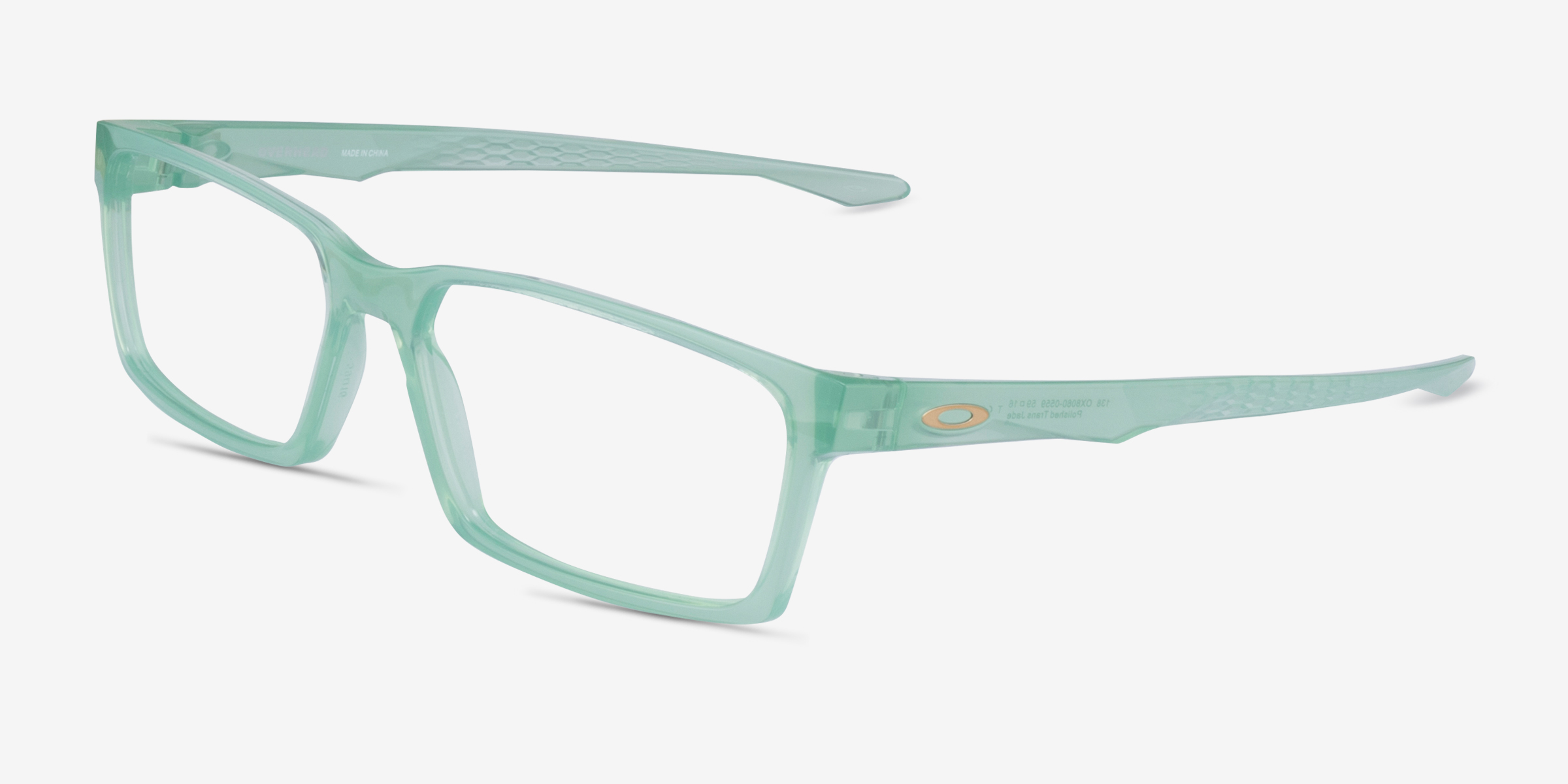 Oakley Overhead - Rectangle Transparent Green Frame Eyeglasses ...