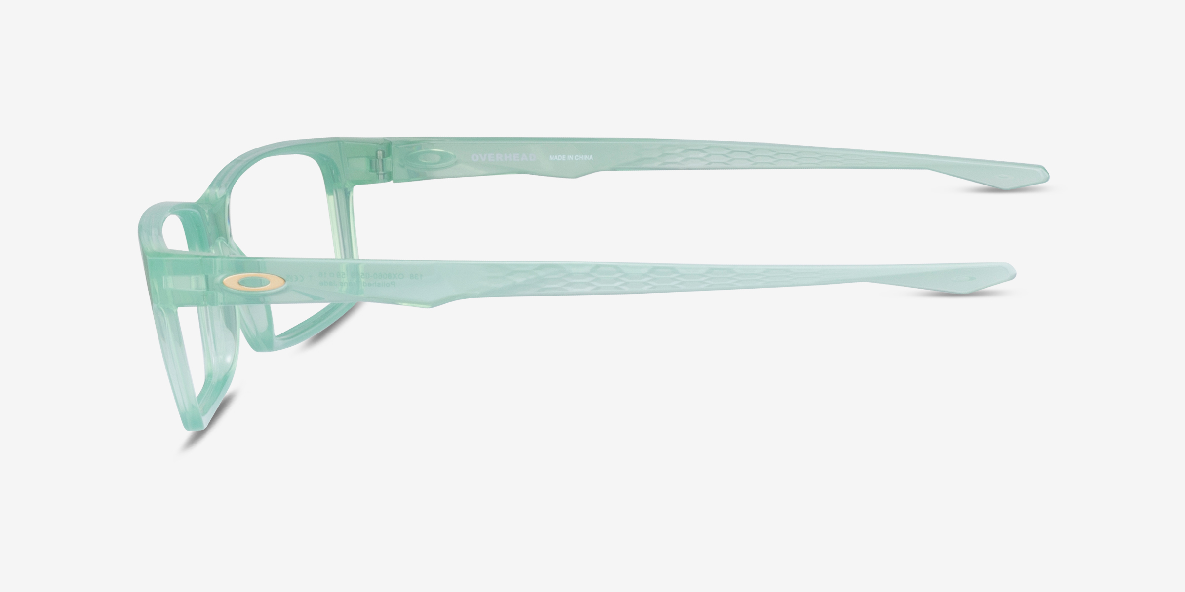 Oakley Overhead - Rectangle Transparent Green Frame Eyeglasses ...