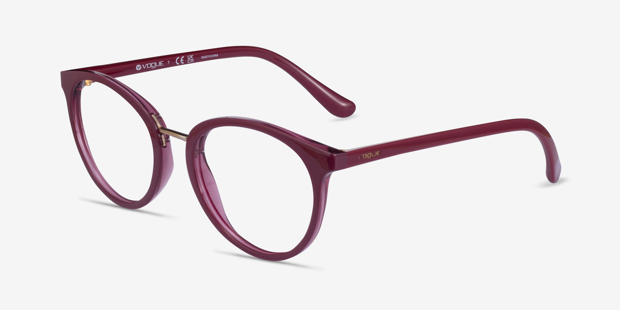 Vogue Eyewear VO5167 - Cat Eye Red Frame Glasses For Women | Eyebuydirect