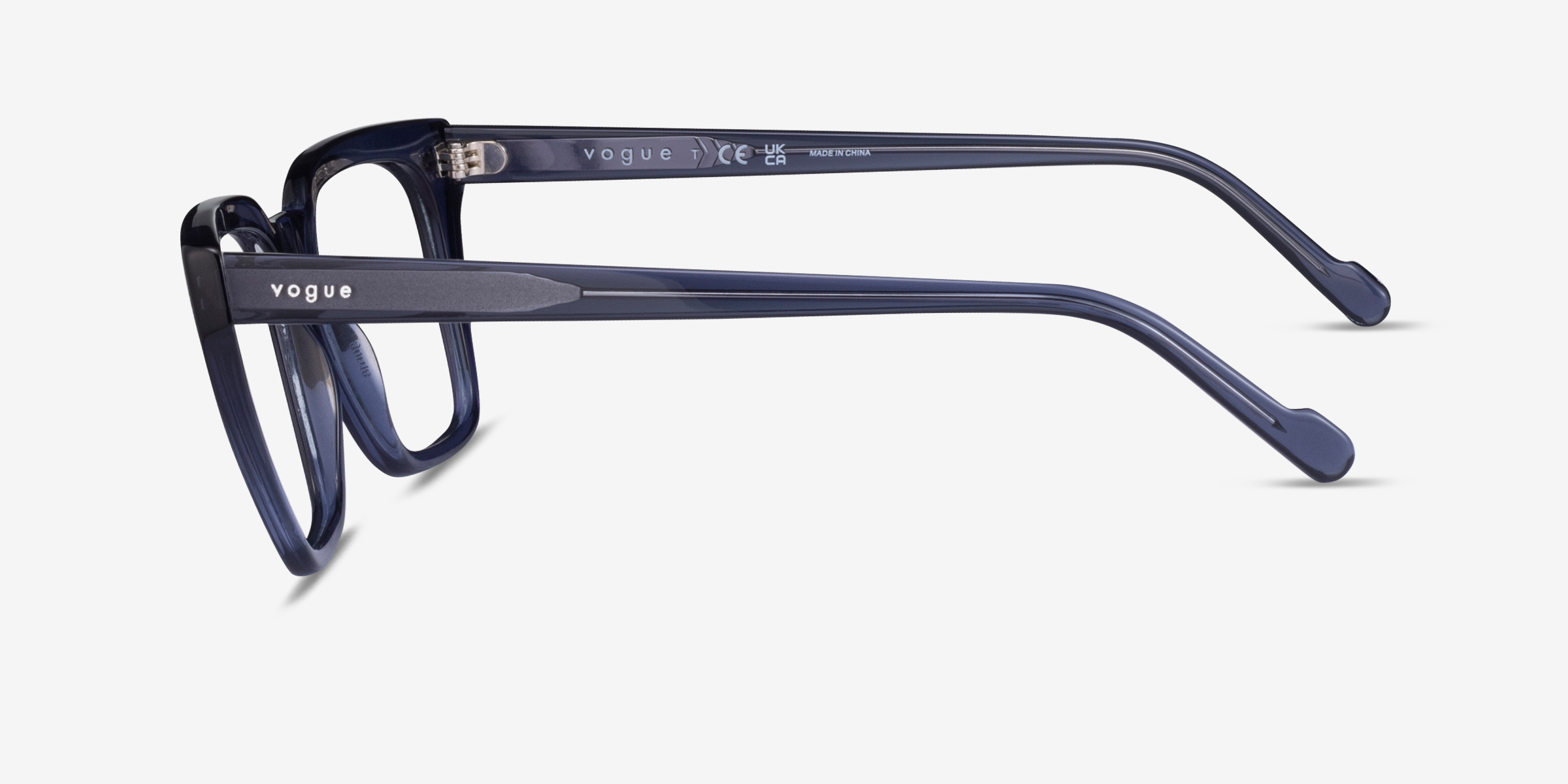 Vogue Eyewear VO5371 - Square Transparent Blue Frame Eyeglasses ...