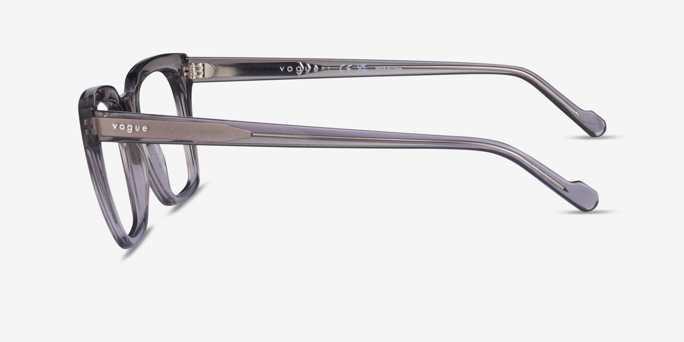 Vogue Eyewear VO5371 - Square Transparent Gray Frame Eyeglasses ...