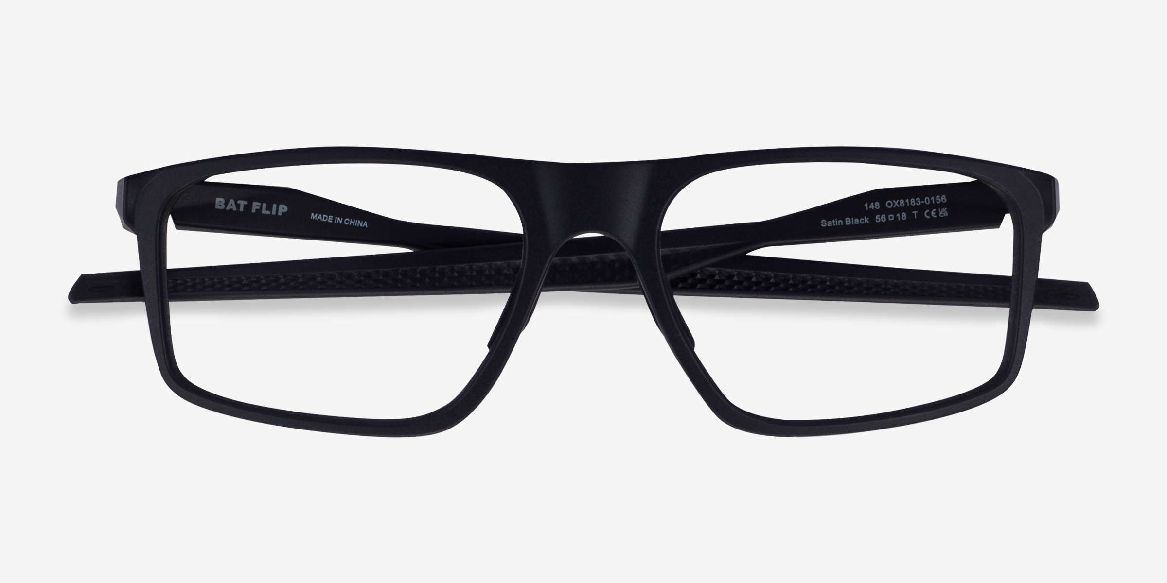 Oakley Bat Flip - Rectangle Black Frame Eyeglasses | Eyebuydirect