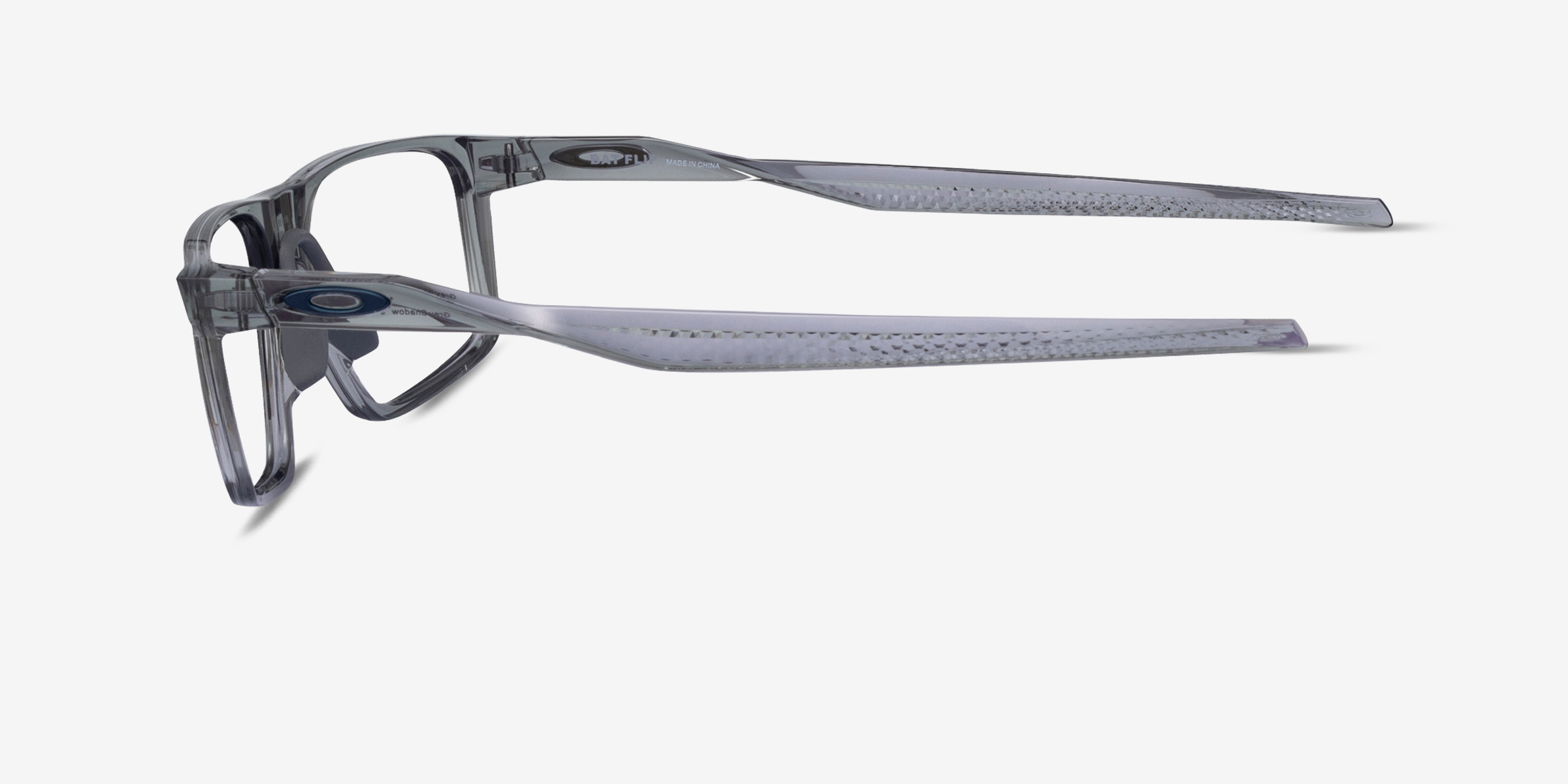 Oakley Bat Flip - Rectangle Clear Gray Frame Eyeglasses | Eyebuydirect
