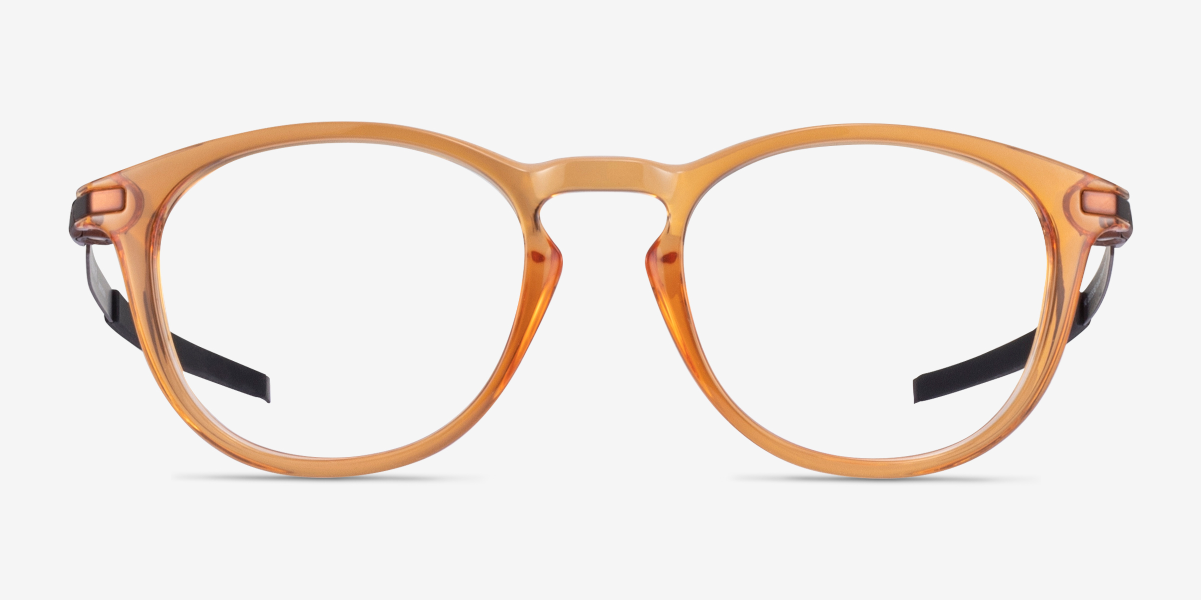 Oakley Pitchman R - Round Clear Orange Frame Eyeglasses | Eyebuydirect