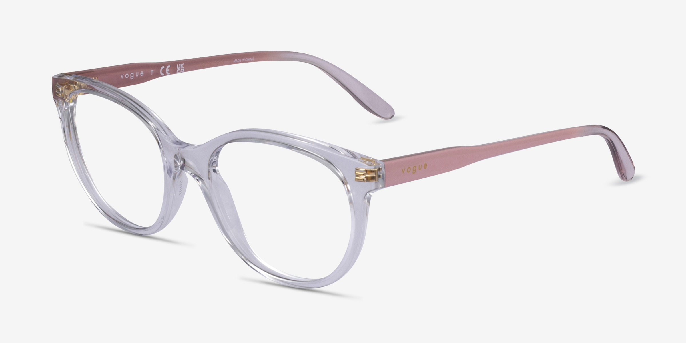 Vogue Eyewear VO5552 - Round Clear Frame Glasses For Women | Eyebuydirect